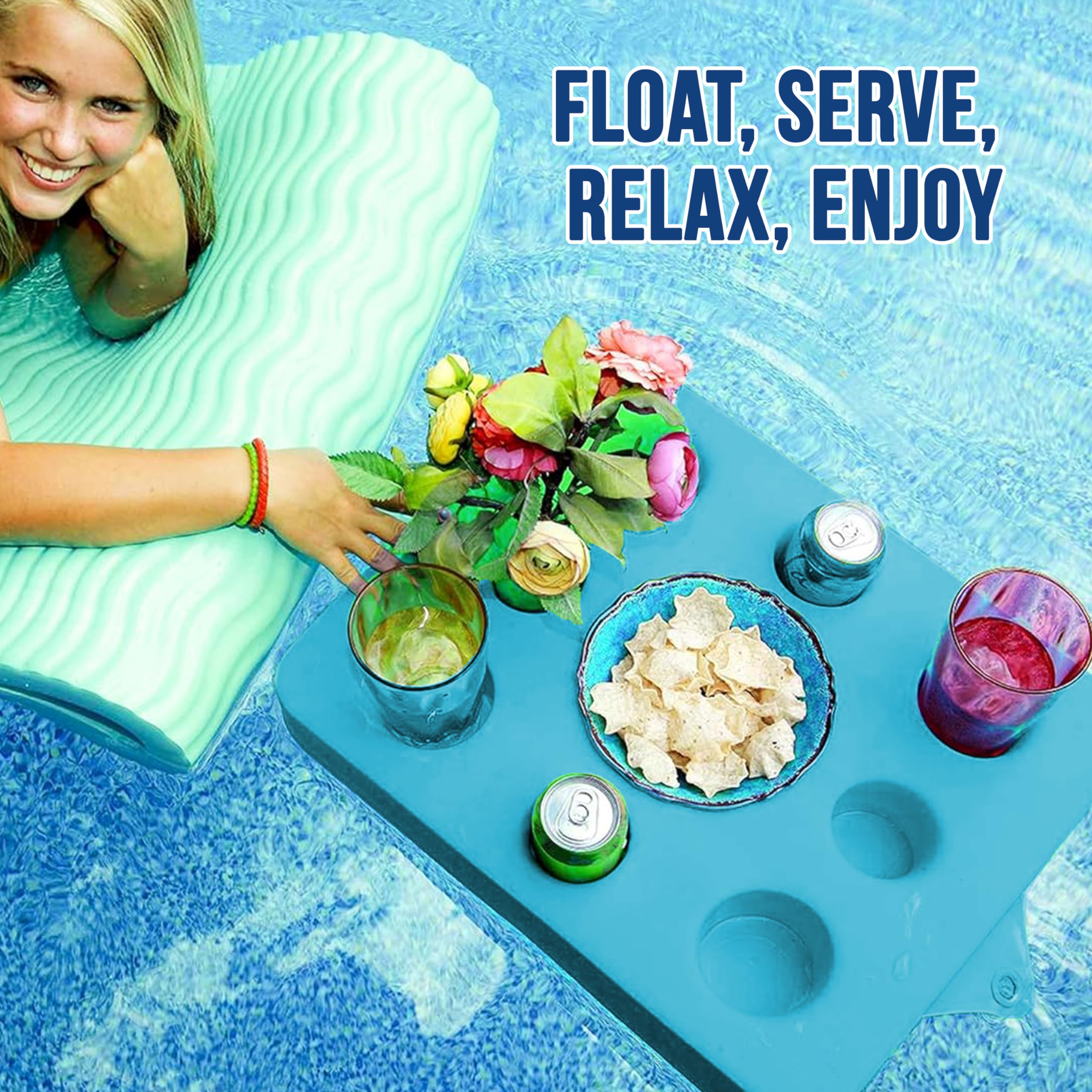 Snapklik.com : VOS Family Size Floating Refreshments Holding Tray For ...