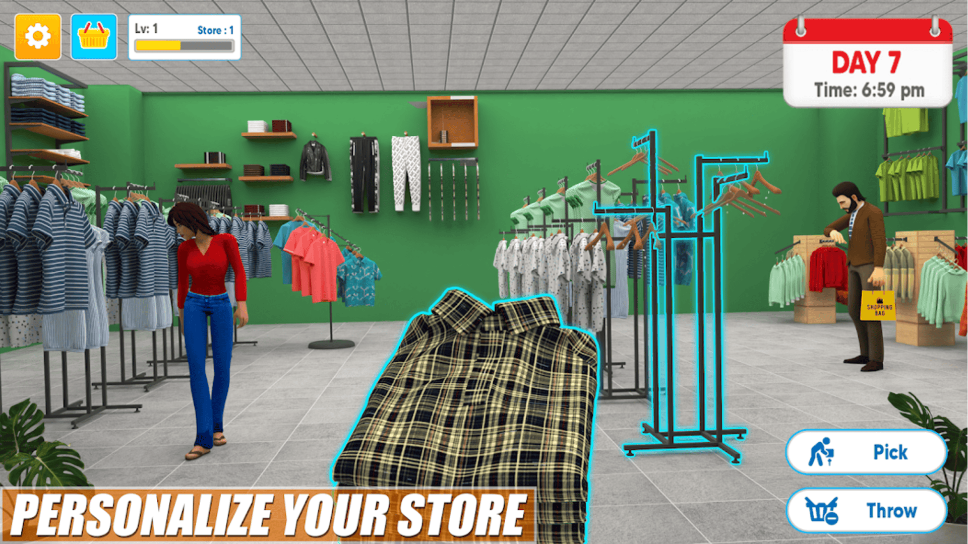 Supermarket Simulator 3D: Clothing Store Simulator: Supermarket Cashier ...