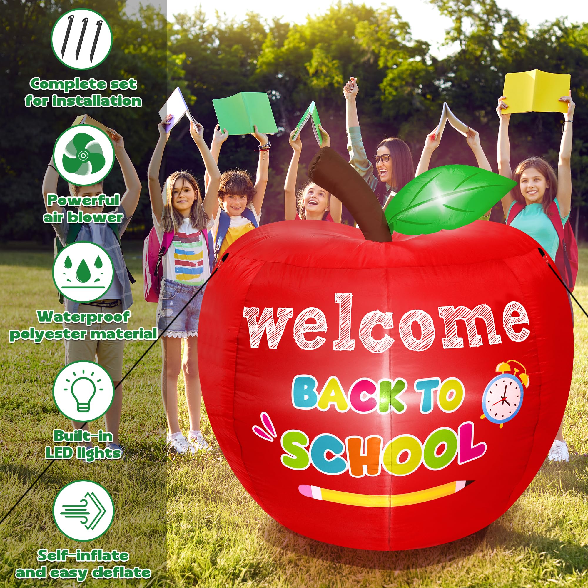 Snapklik.com : Back To School Decorations, 5FT Apple-Shaped Outdoor ...