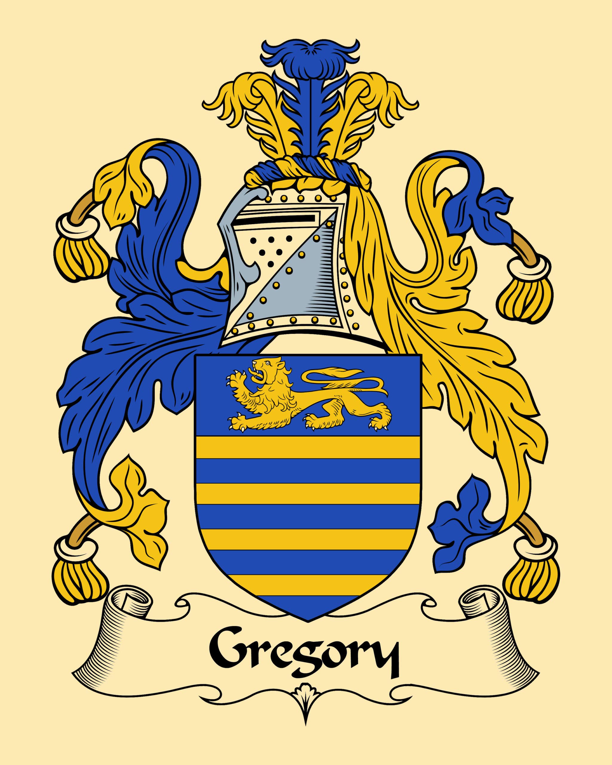 Amazon.com: Carpe Diem Designs Gregory Coat of Arms/Gregory Family ...