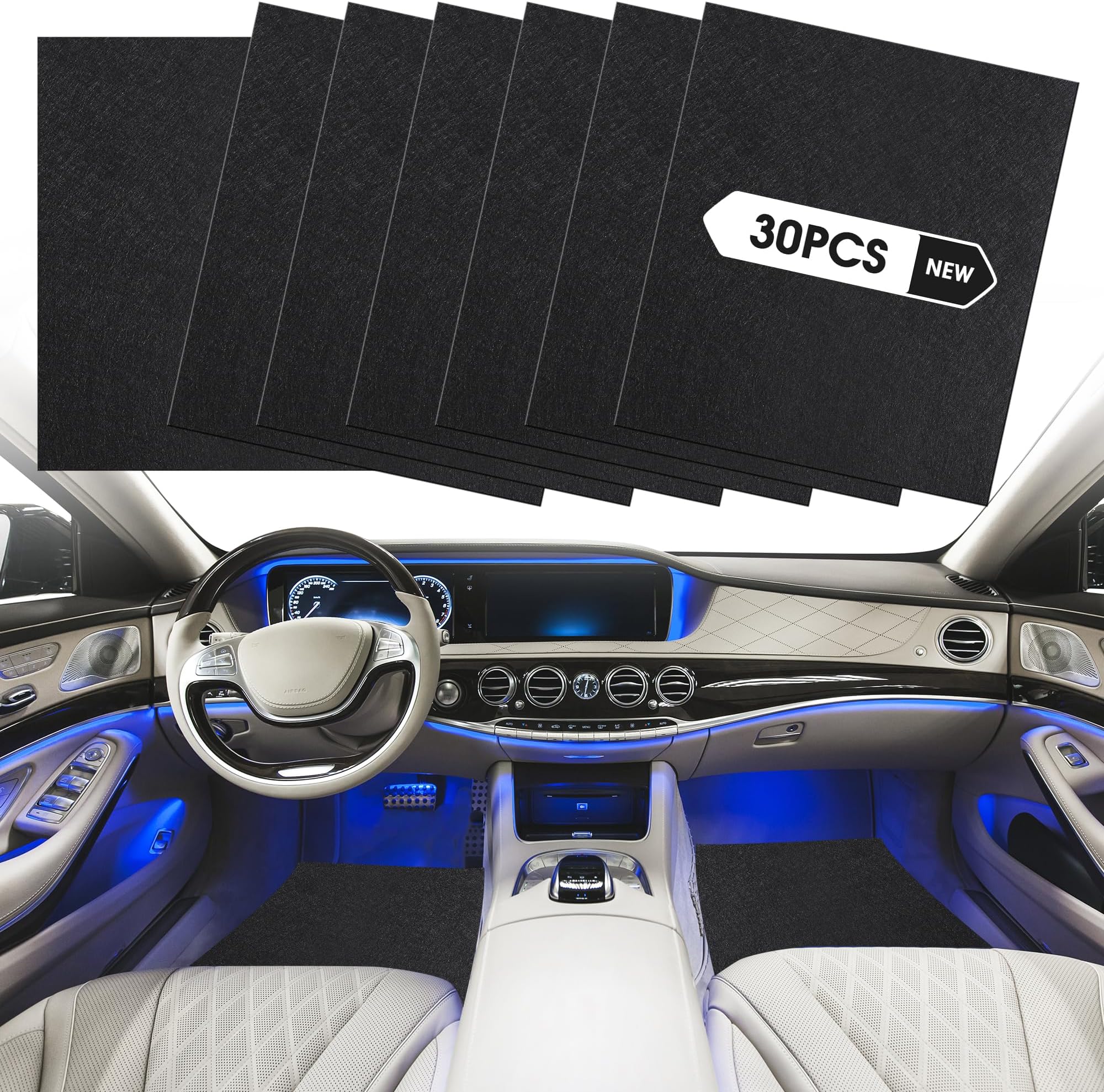 Amazon.com: Disposable Floor Mats for Cars, Car Floor Mats 30Pcs, Black ...