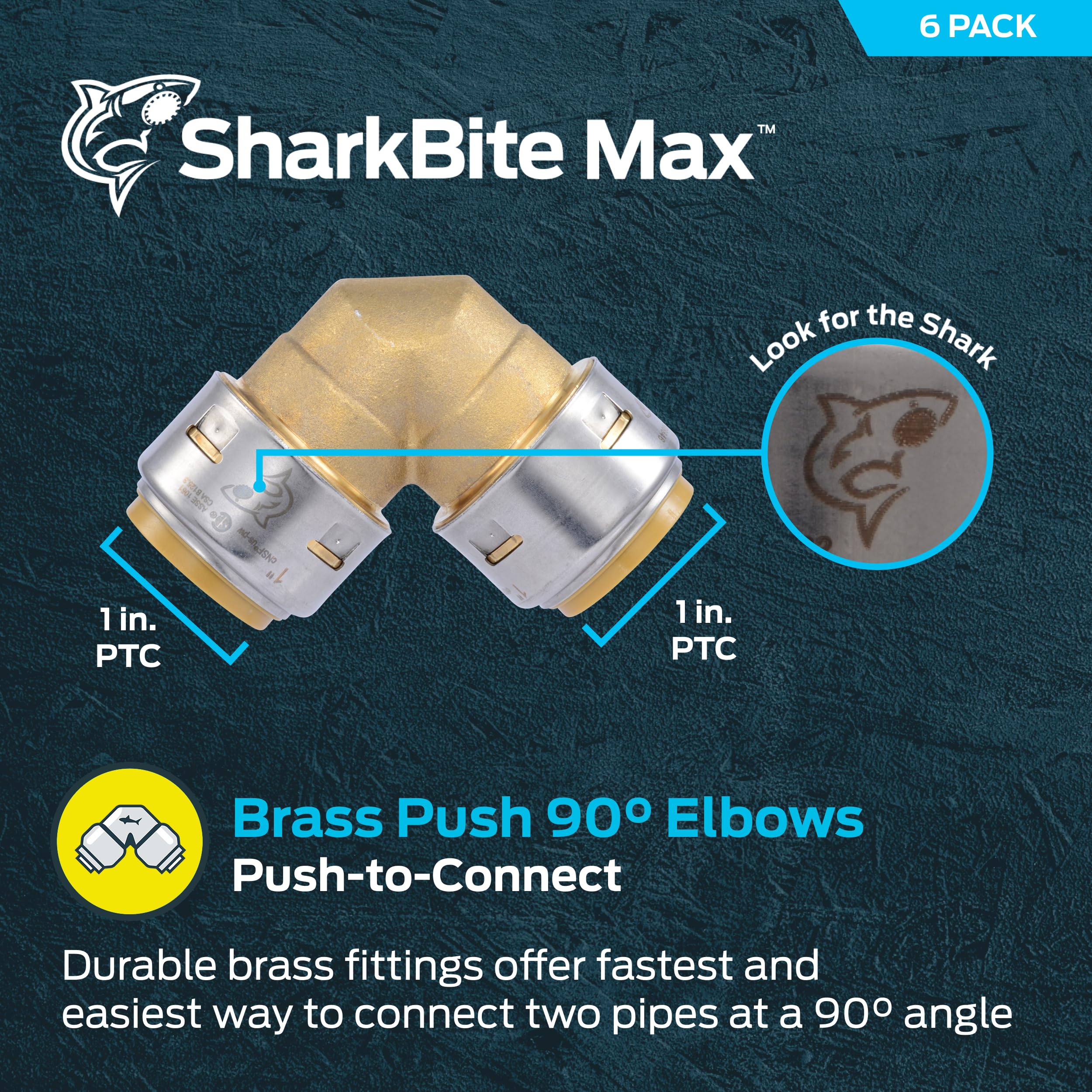 Snapklik.com : SharkBite Max 1 Inch 90 Degree Elbow