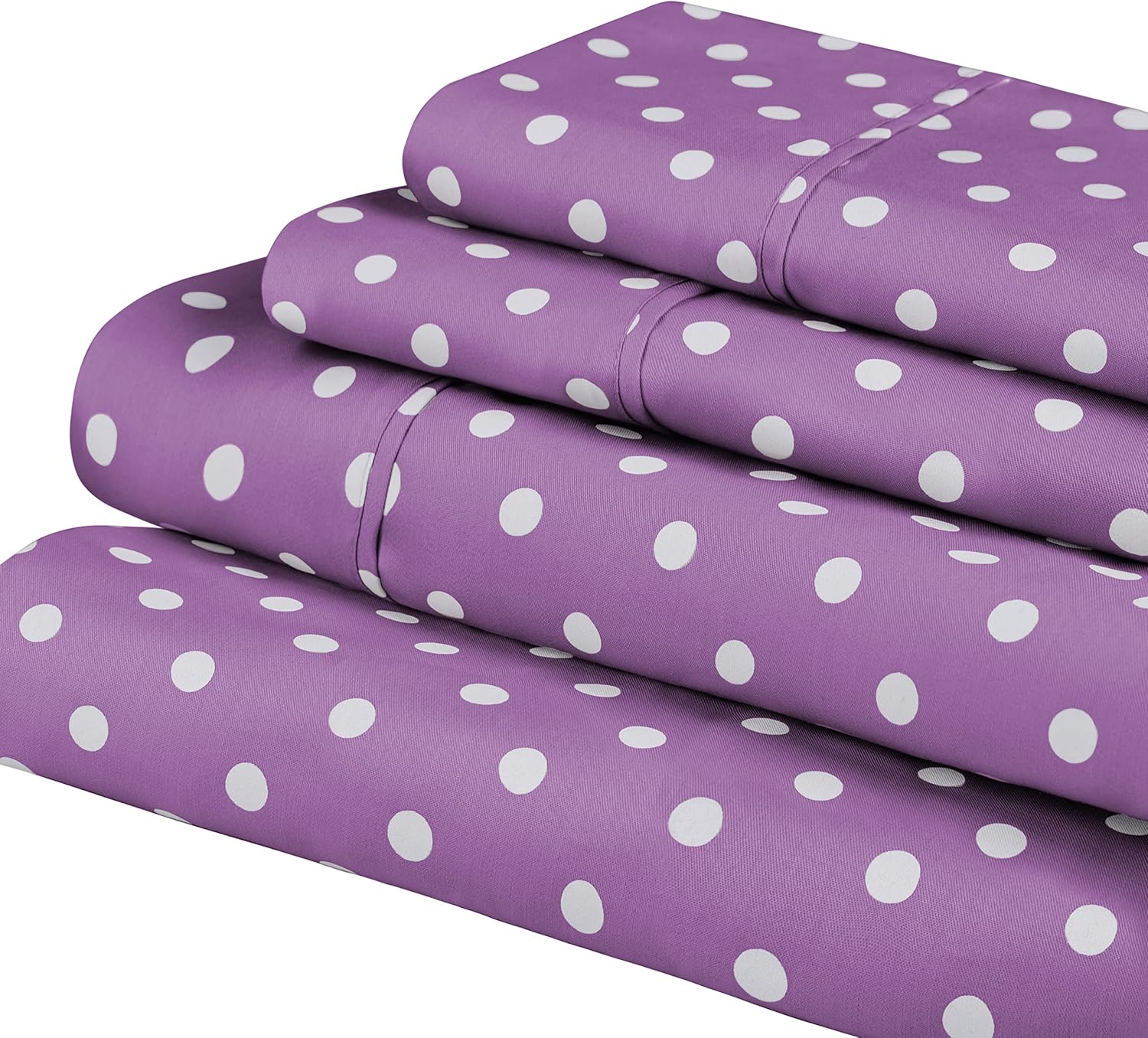 Amazon.com: SUPERIOR Polka Dot Sheet Set, Cotton Blend Bedding Sets ...