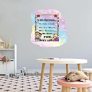 Amazon.com - Education Themed Wall Decal Decoration Motivational Poster ...
