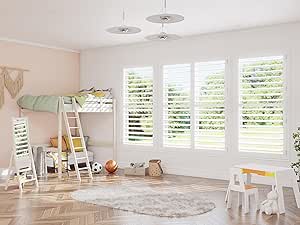 Amazon.com: SHUTTER WORKS Plantation Shutters for Interior Windows | Indoor Shutters ...