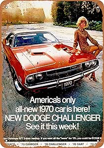 Amazon.com: RetroRust 7 x 10 METAL SIGN - 1970 Dodge Challenger ...