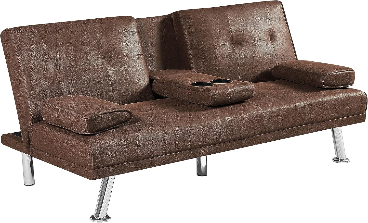 Amazon.com: WINWOL Products Faux Leather Upholstered Modern Convertible ...
