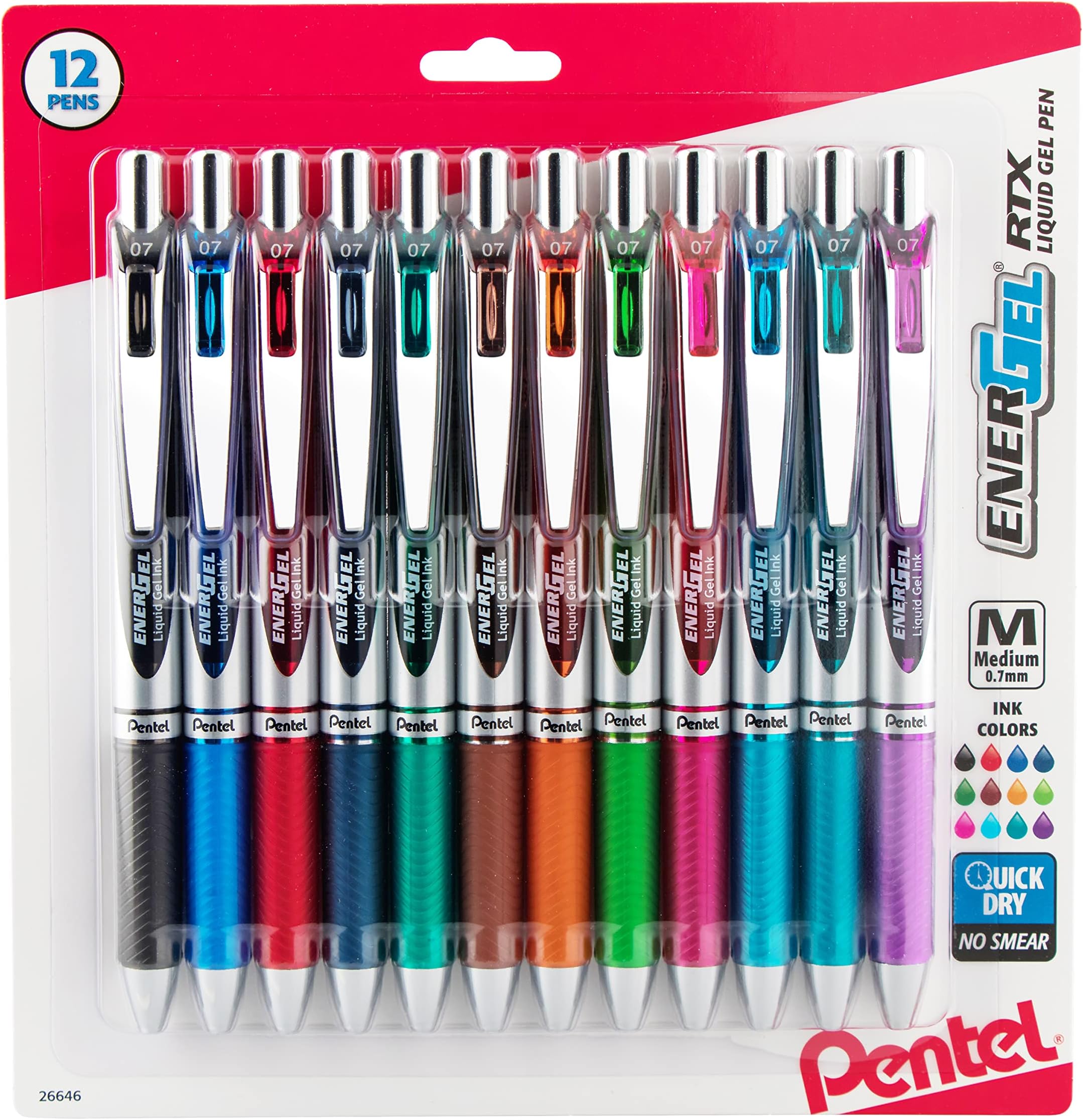 Amazon.com: Gel Pens Set, 16 Colored Retractable Gel Ink Medium Point ...