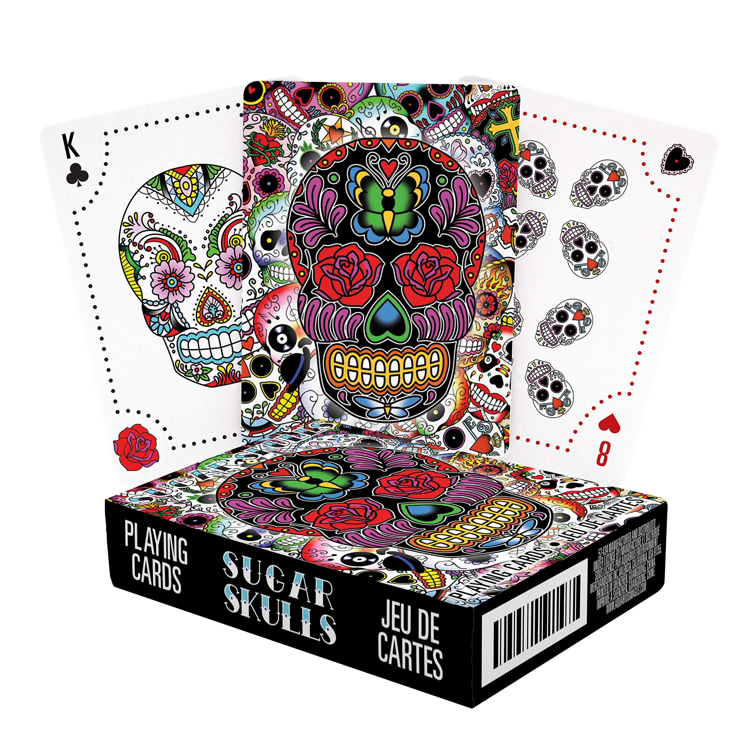 Amazon.com: AQUARIUS Sugar Skulls Playing Cards - Sugar Skulls Themed ...
