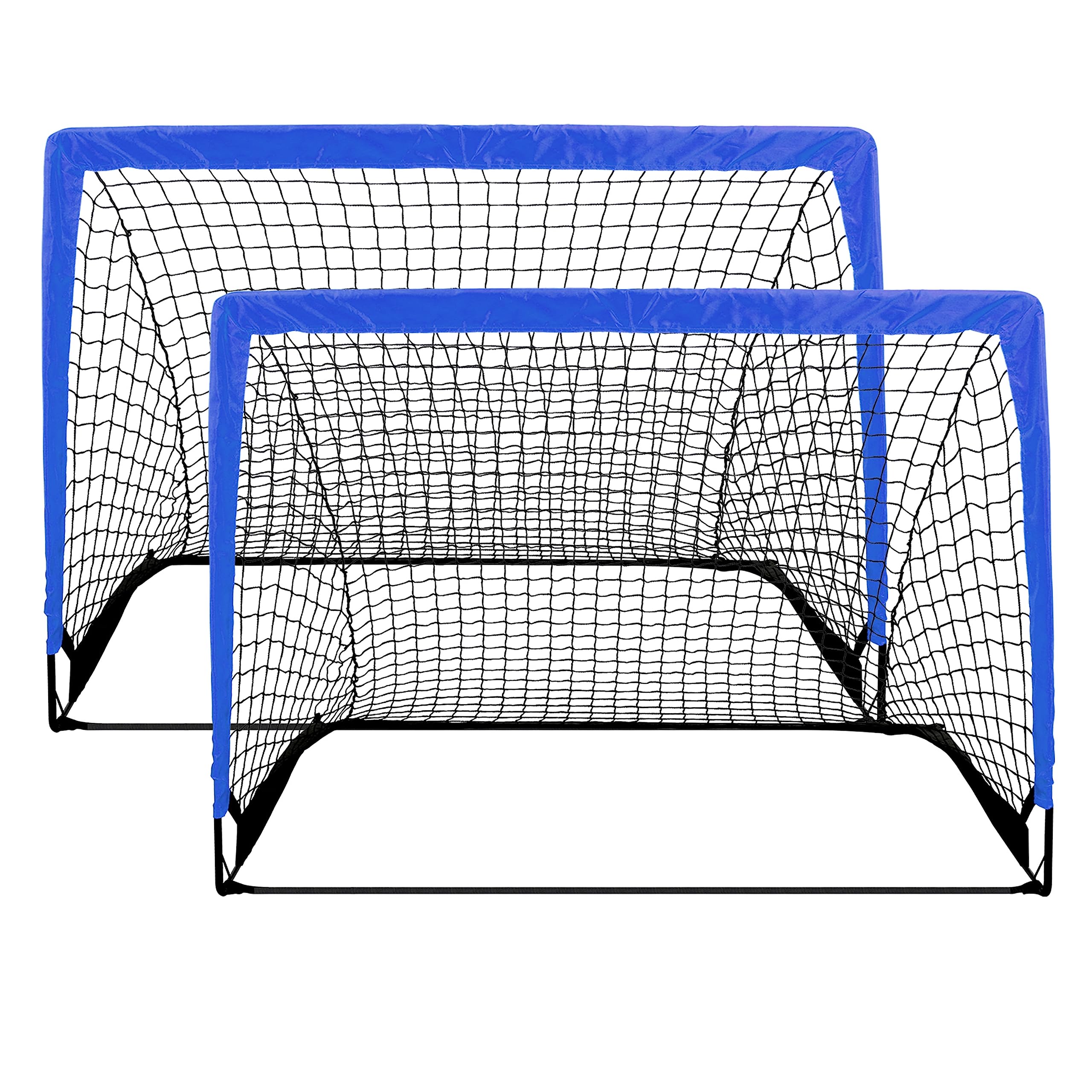Amazon.com: YSSOA 2 Set 4'x3' Portable Soccer Goals for Backyard Pop Up ...