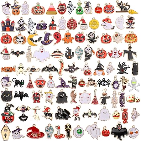 Amazon.com: 2381PCS+ Halloween Beads and Charms for Jewelry Making ...