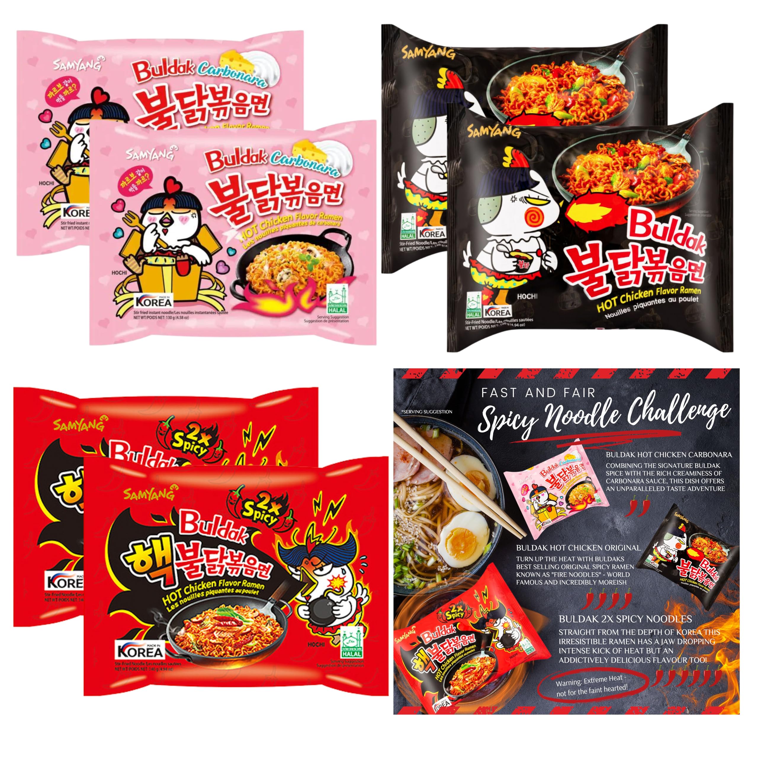 Ultimate Spicy Noodle Challenge Pack – Samyang Buldak Variety Bundle ...