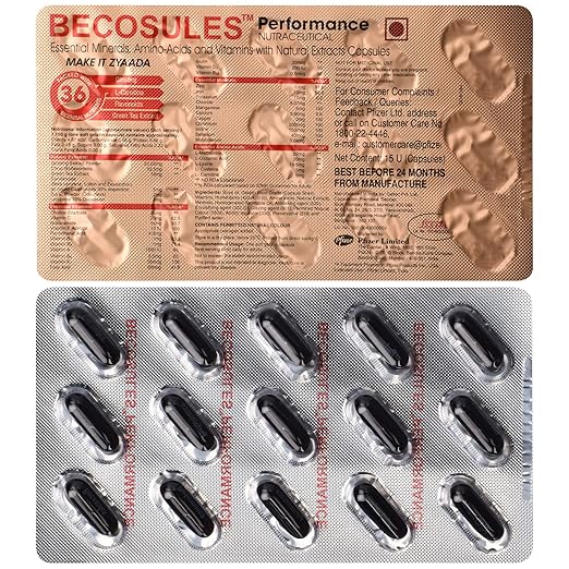 Becosules Performance - Blister Pack of 15 Capsules : Amazon.in: Health ...