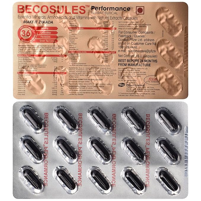 Becosules Performance - Blister Pack of 15 Capsules : Amazon.in: Health ...
