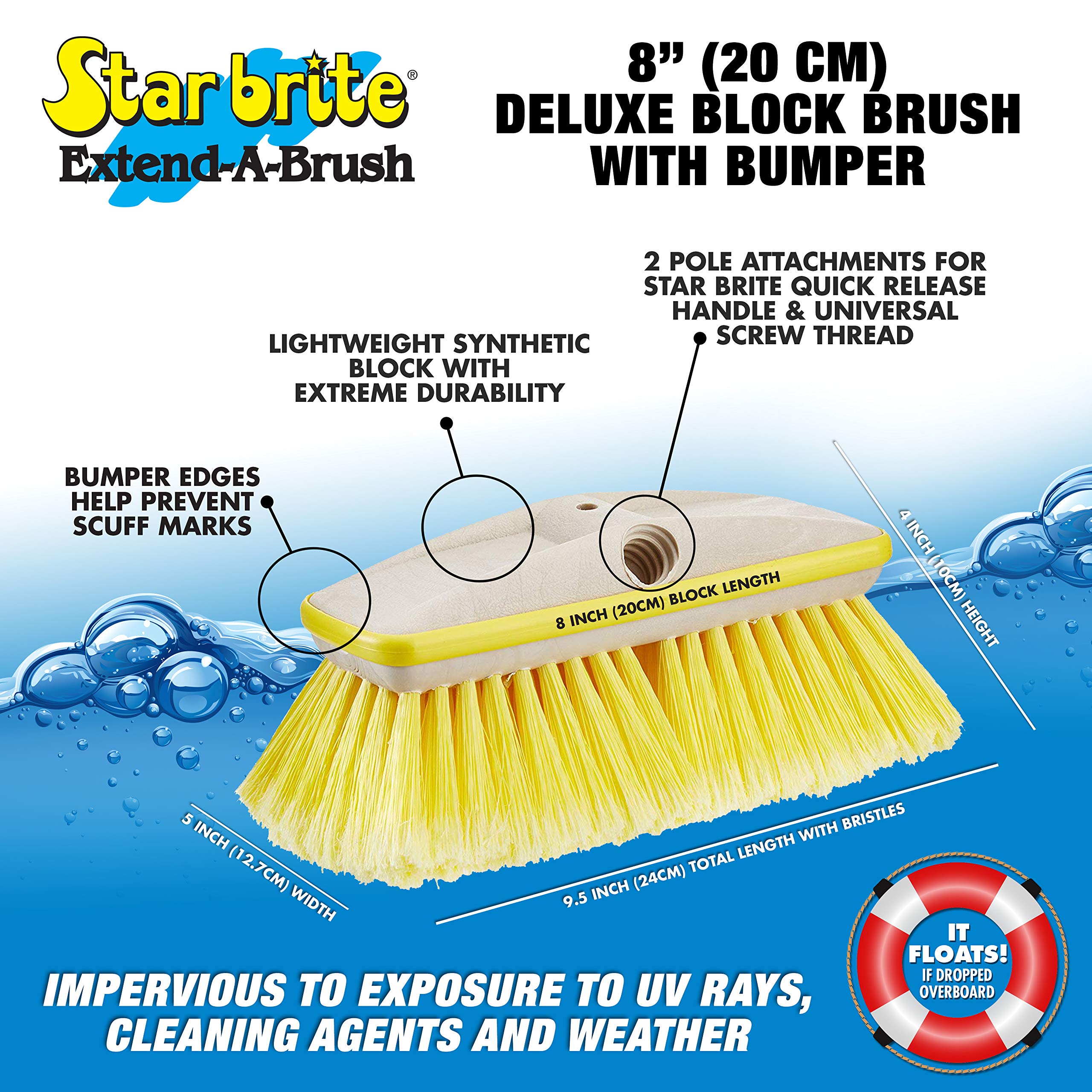Shurhold Boat Brush STAR BRITE - TELESCOPING DECK BRUSH - 040092 - Boat Gear USA Boat Deck Cleaner