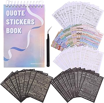 Amazon.com: 3000+ Pcs Word Stickers for Journaling, 50 Sheets Gold Foil ...