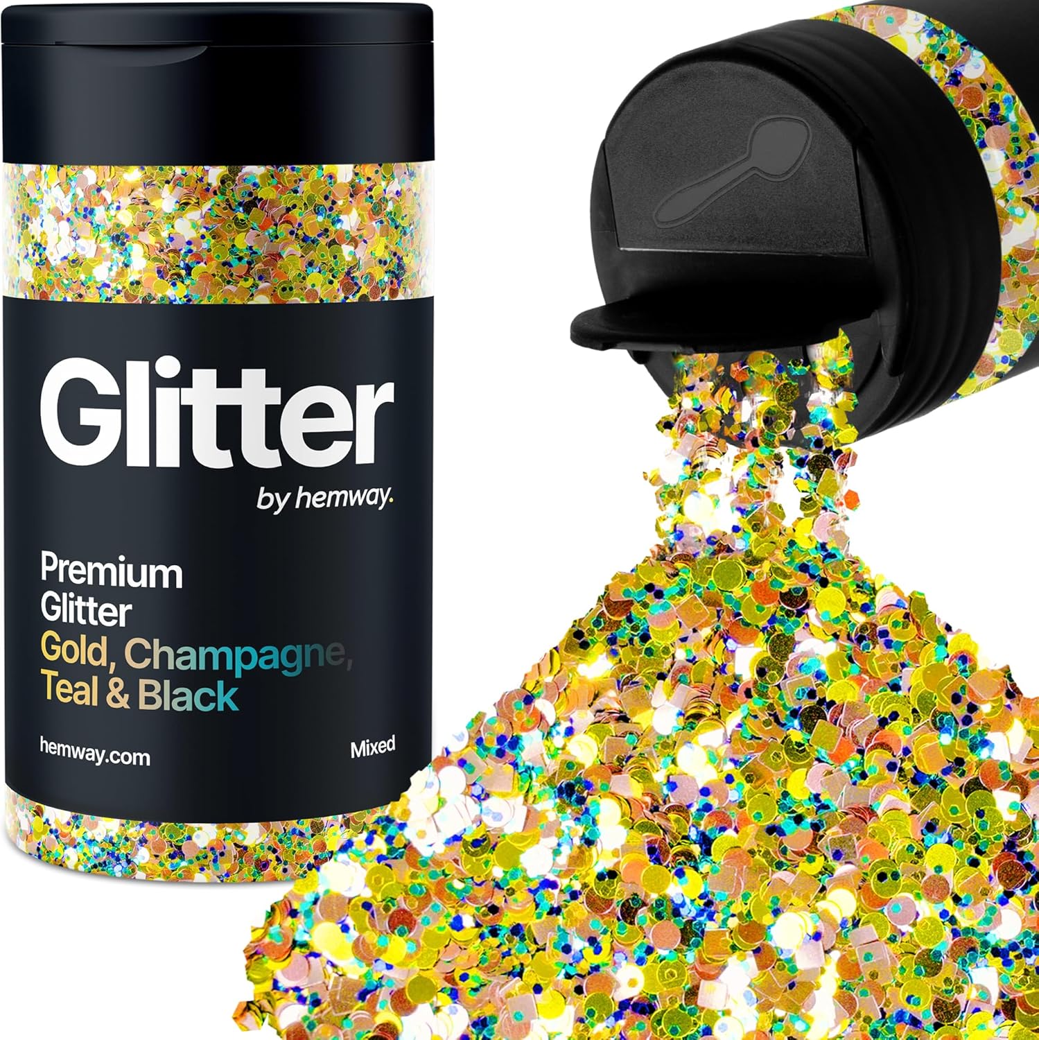 Amazon.com: Hemway Chunky Glitter 105g/3.7oz Mixed Craft Glitter Powder ...