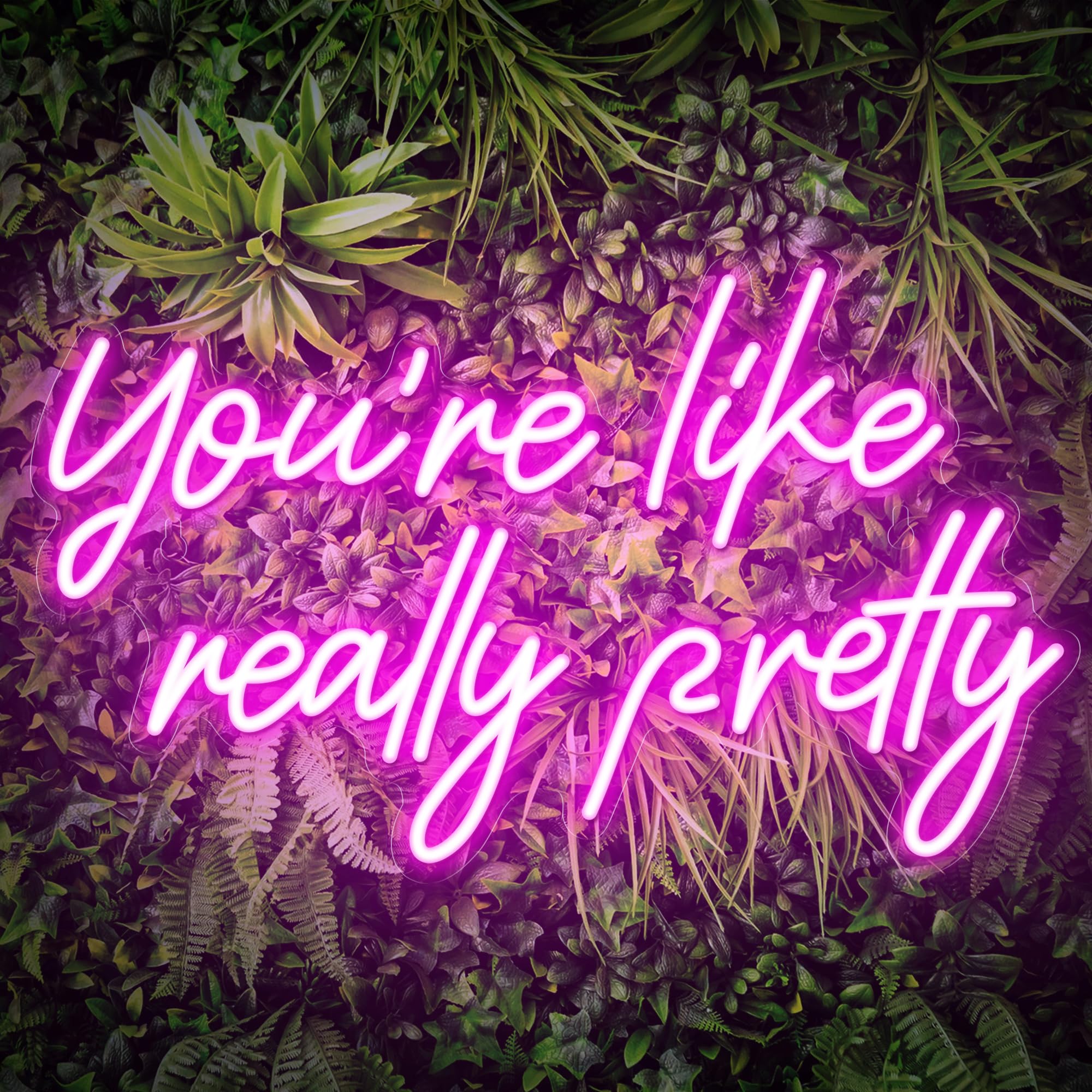 Amazon.com : You're Like Really Pretty Neon Sign, Pink Neon Sign for ...