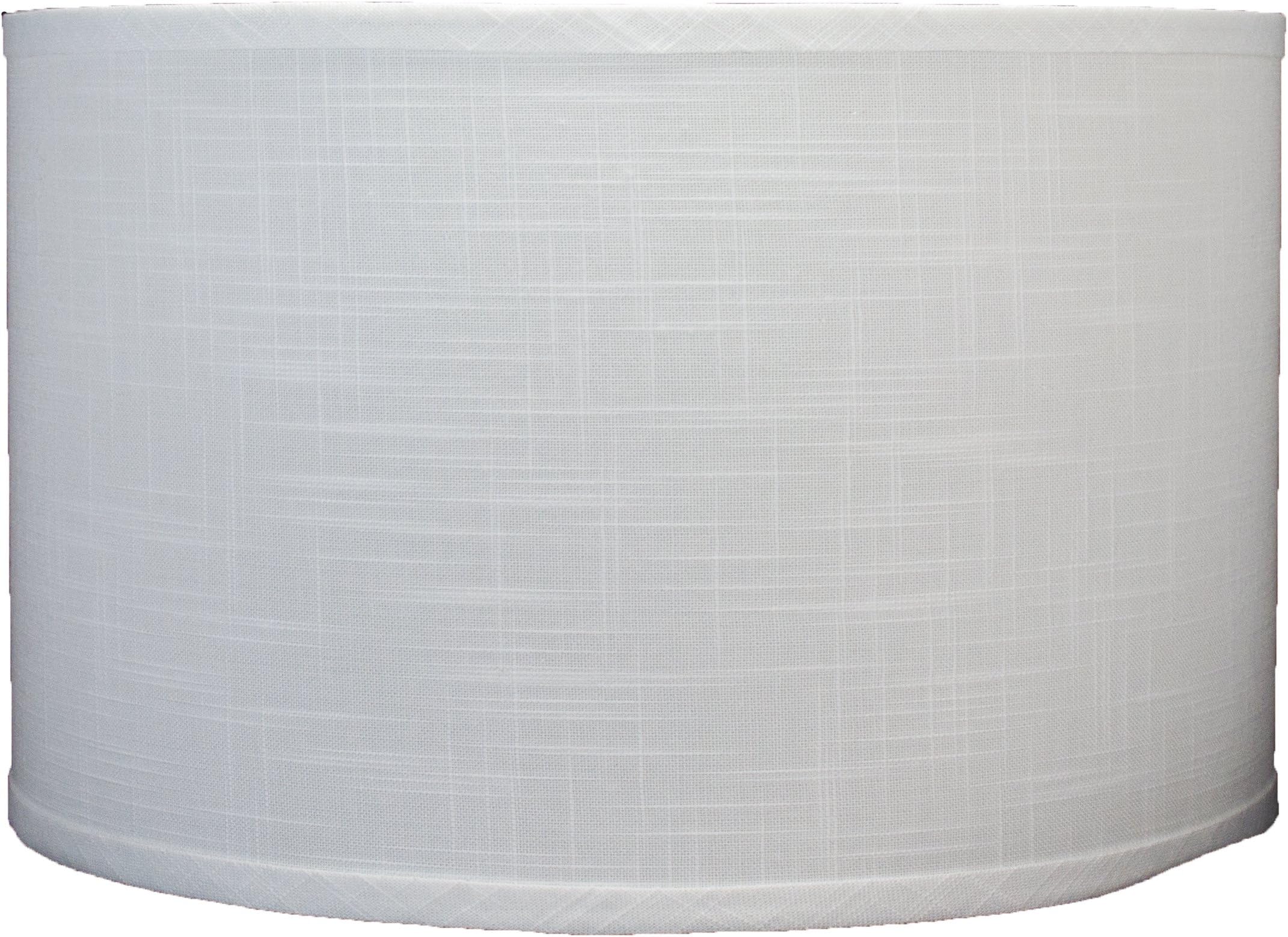 White Linen Drum Lamp Shade with Spider Assembly - Lampshades - Amazon.com