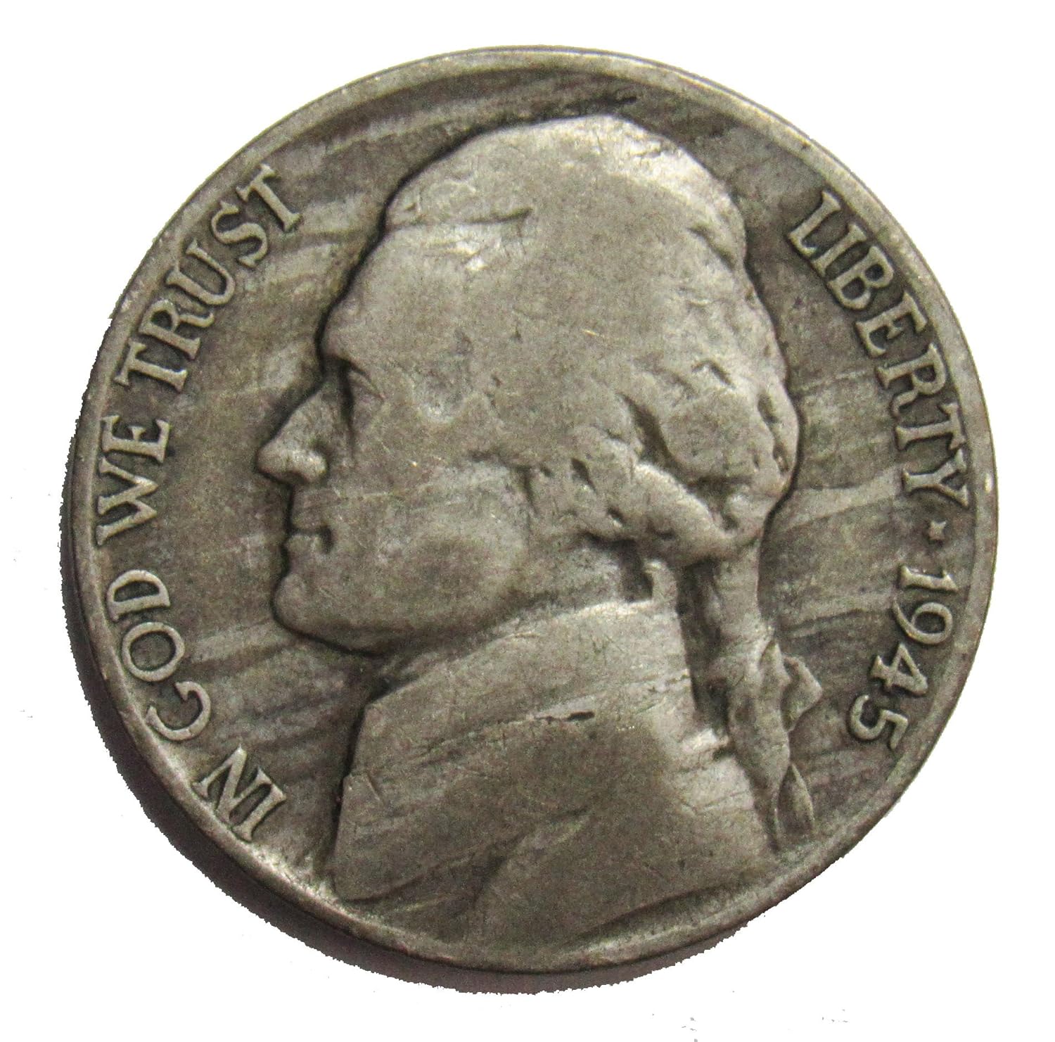 1945 P Wartime Silver Nickel 5¢ Circulated at Amazon's Collectible ...