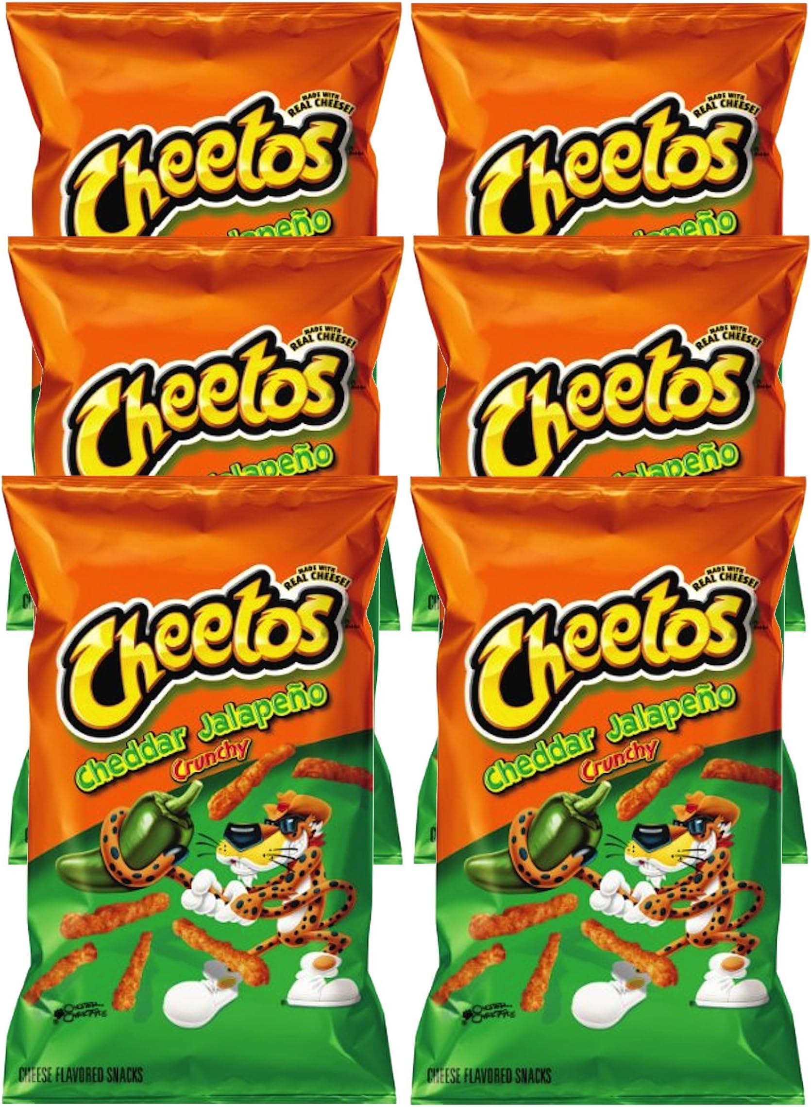 Amazon.com : Cheetos Cheese Flavored Snacks, Cheddar Jalapeno Crunchy ...