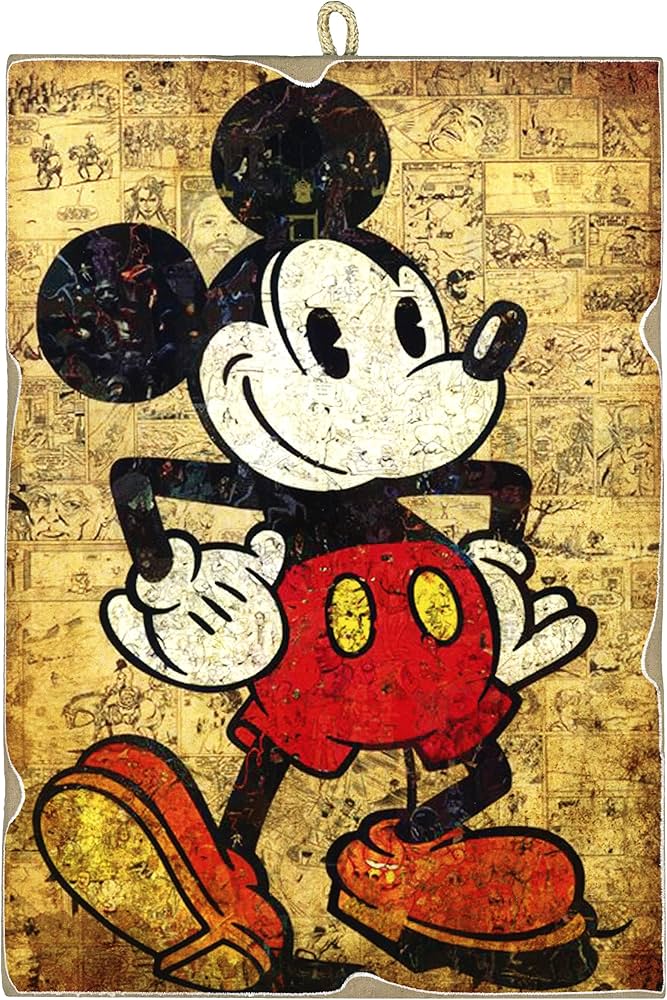 Mickey Mouse Vintage Wallpaper Red