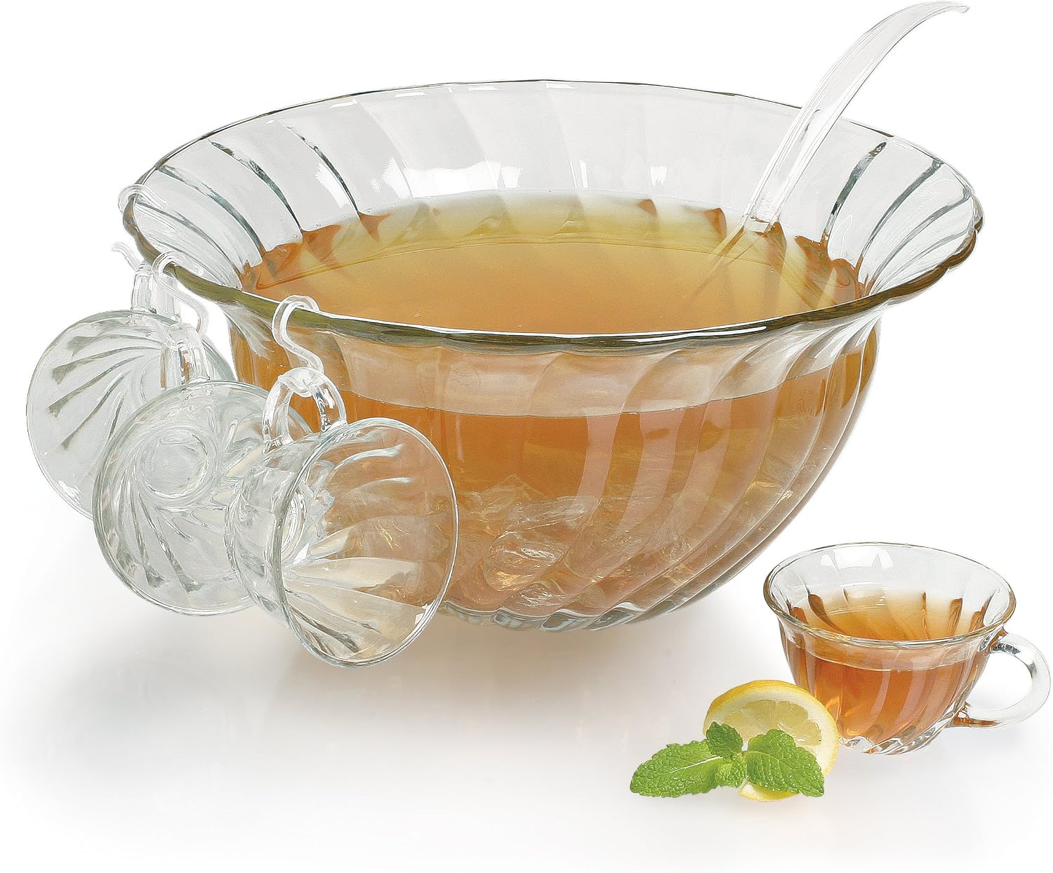 Amazon.com | Anchor Hocking Victoria Punch Set, 7-Quart Punch Bowl, 8 ...