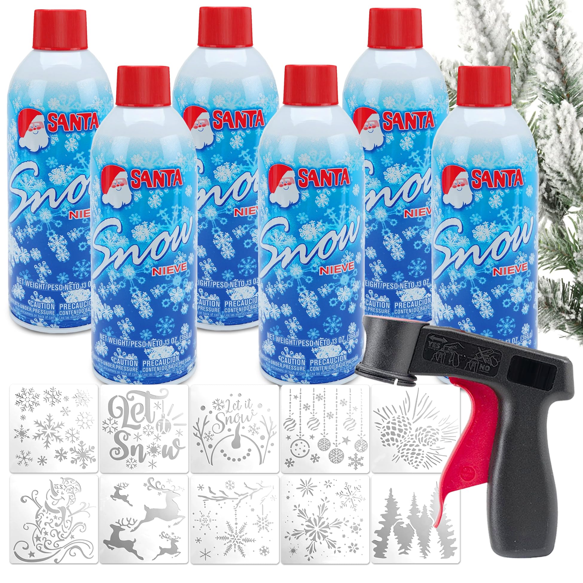 Amazon.com: GRAS Art Bundles Santa Snow 6-Pack Instant Fake Snow Spray ...
