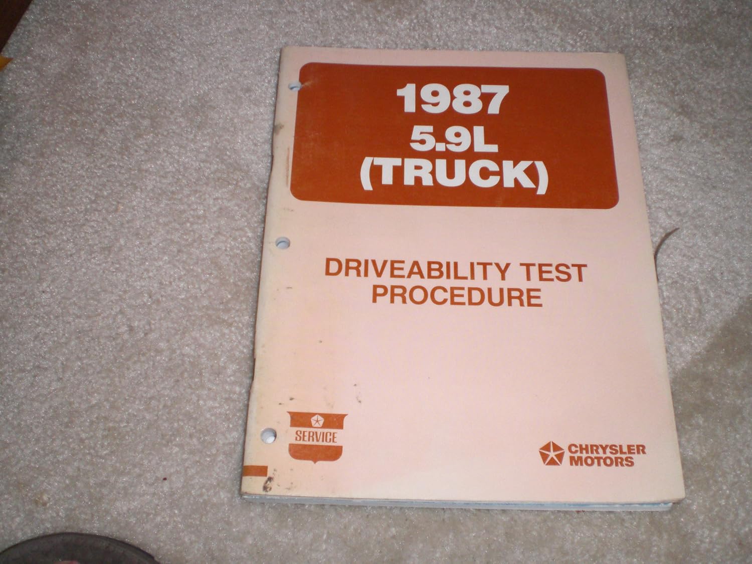 1987 5.9l Truck Driveability Test Procedure: chrysler training: Amazon ...