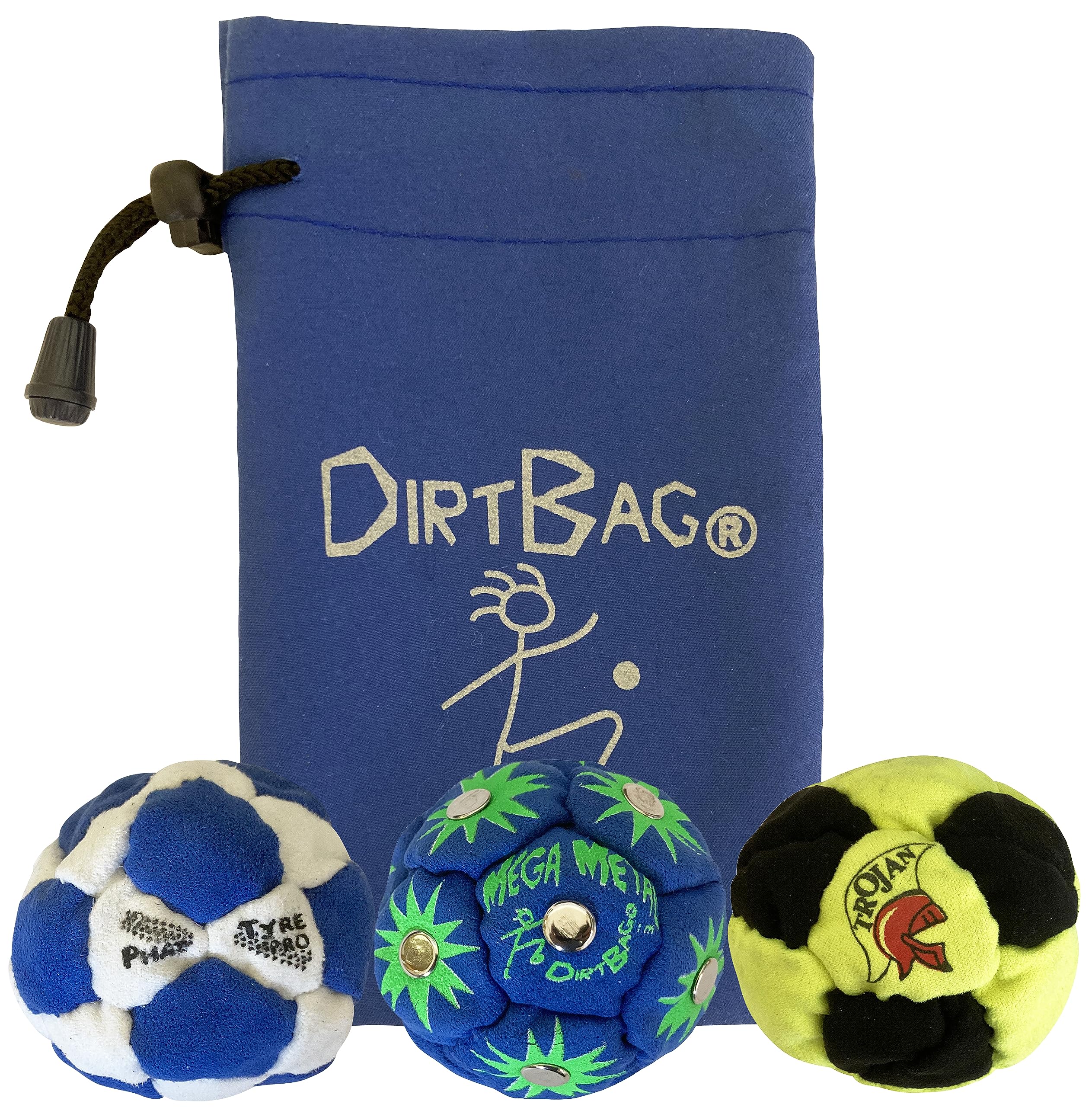Amazon.com: DIRTBAG Lover Footbag Hacky Sack 3-Pack with Pouch ...
