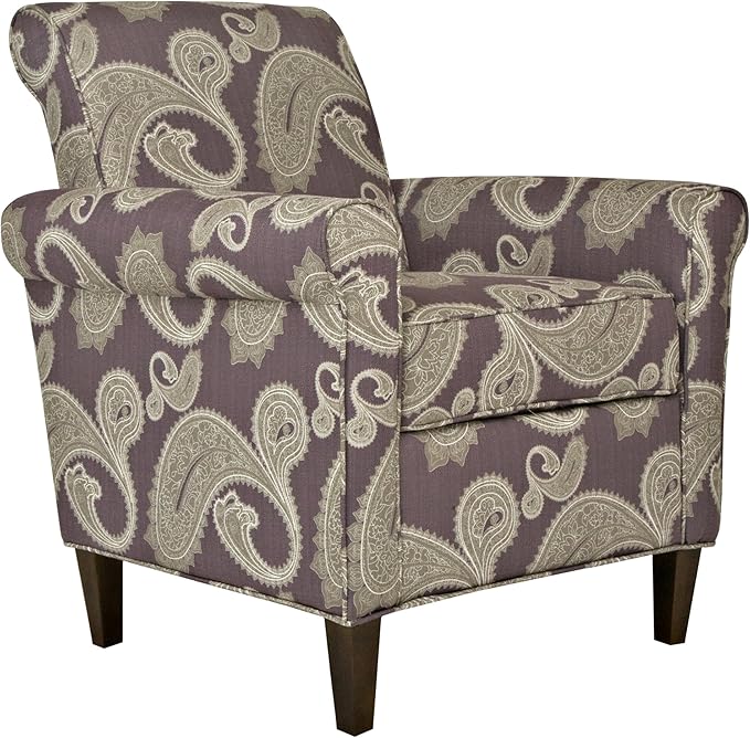 Amazon.com: angelo:HOME Harlow Chair in Feathered Paisley Amethyst ...