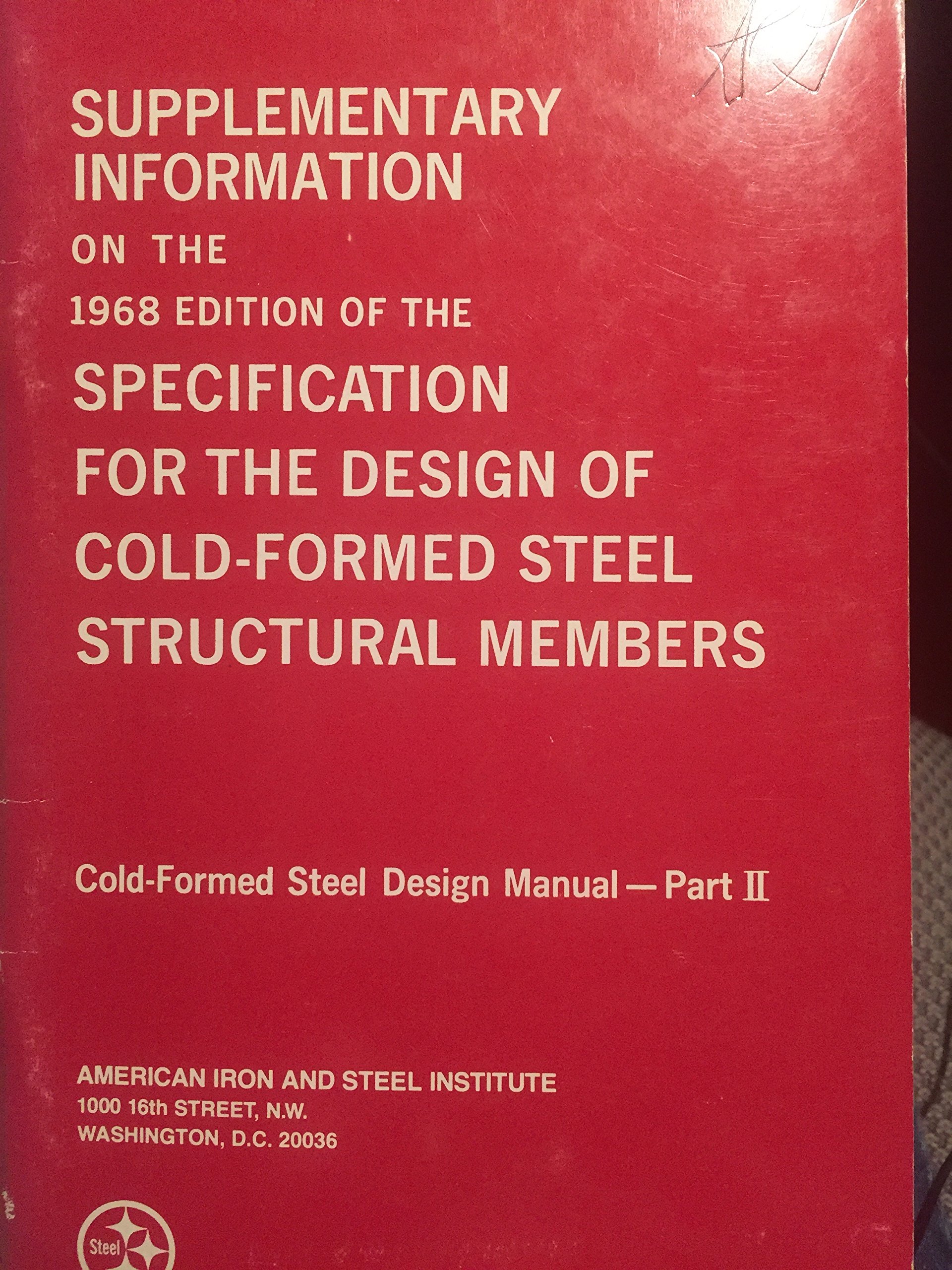 Buy Supplementary Information on the 1968 Edition of the Specification ...