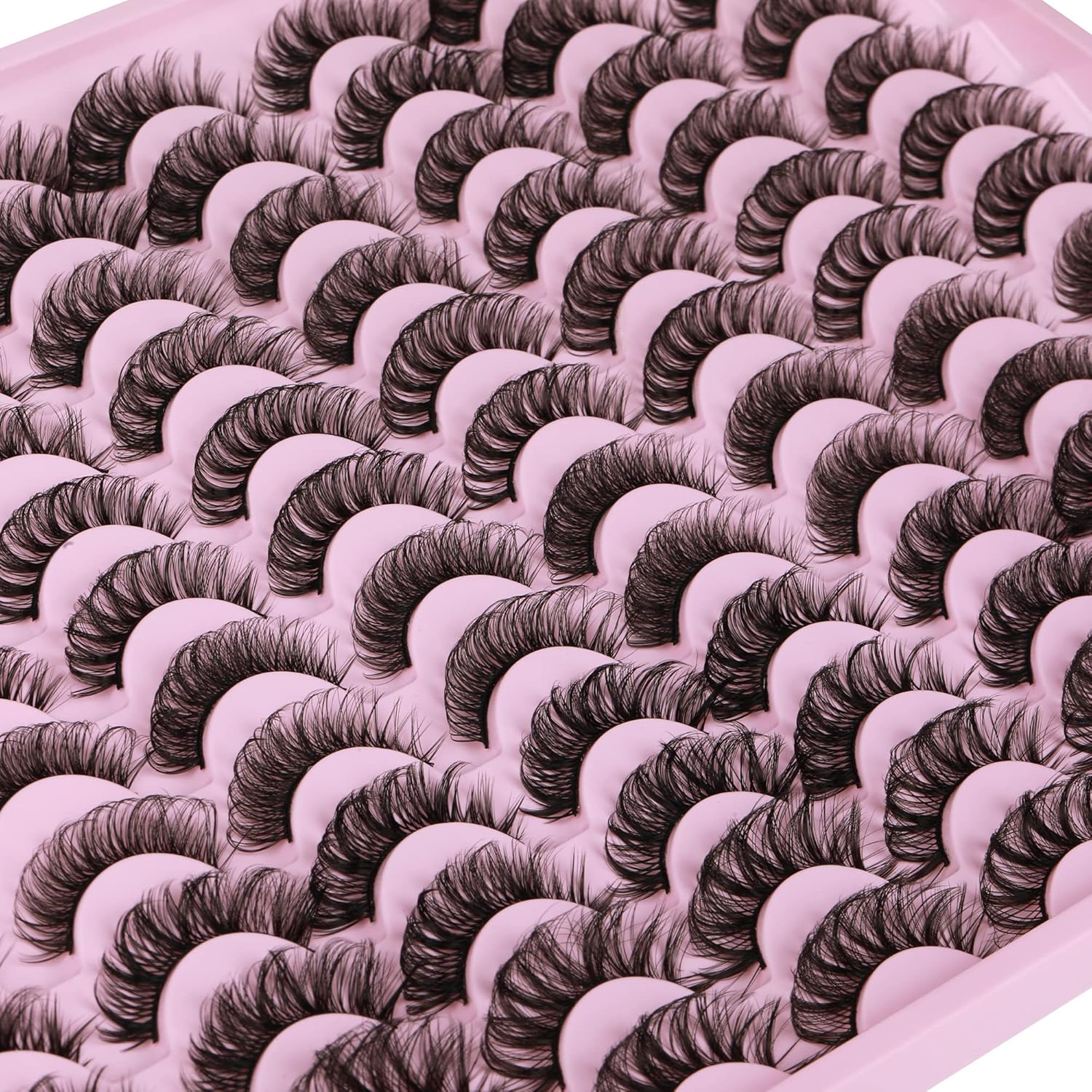 Amazon.com: wiwoseo False Eyelashes Russian Strip Lashes D Curly ...