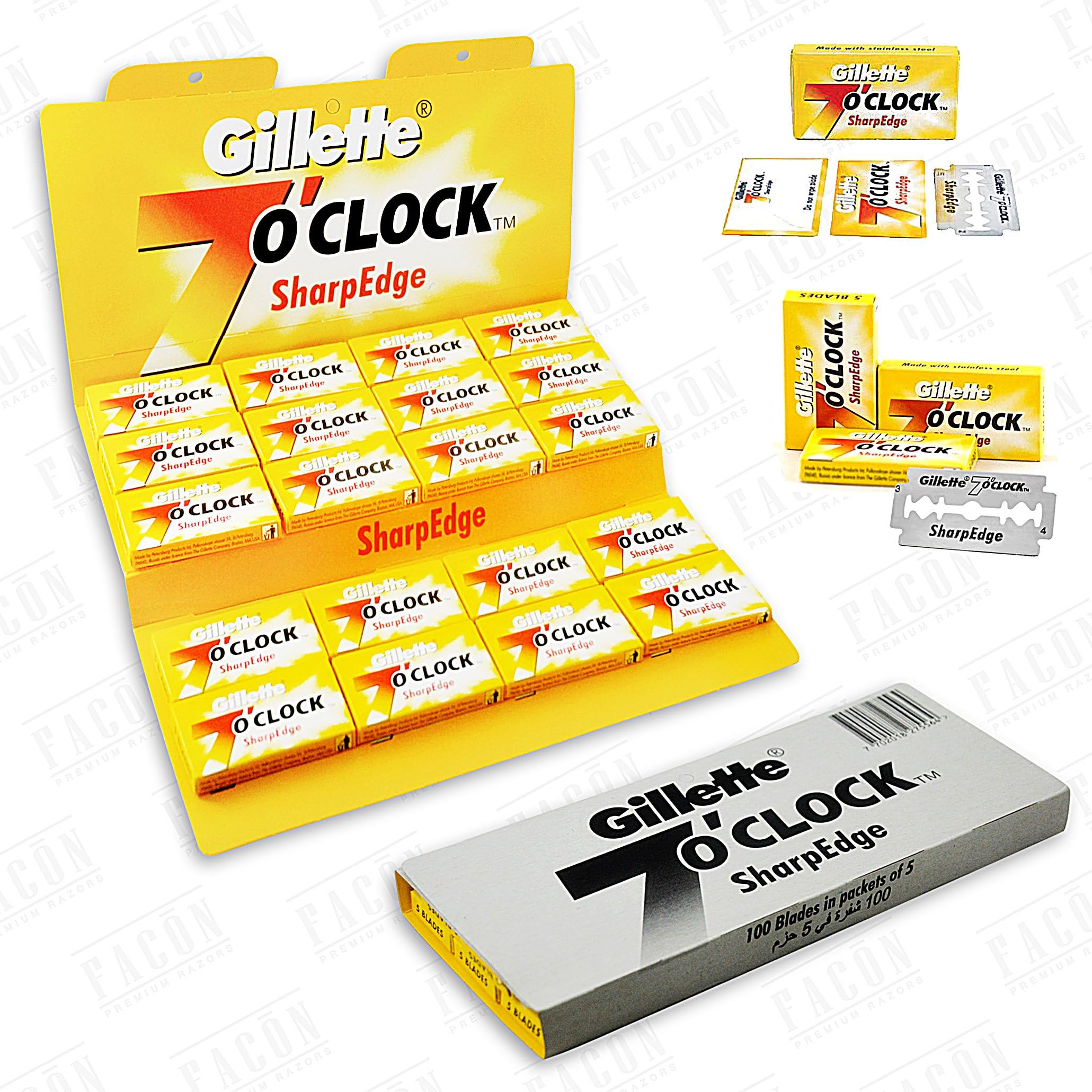 Amazon.com: 100 7 O'clock SharpEdge Superior Premium Platinum Double ...