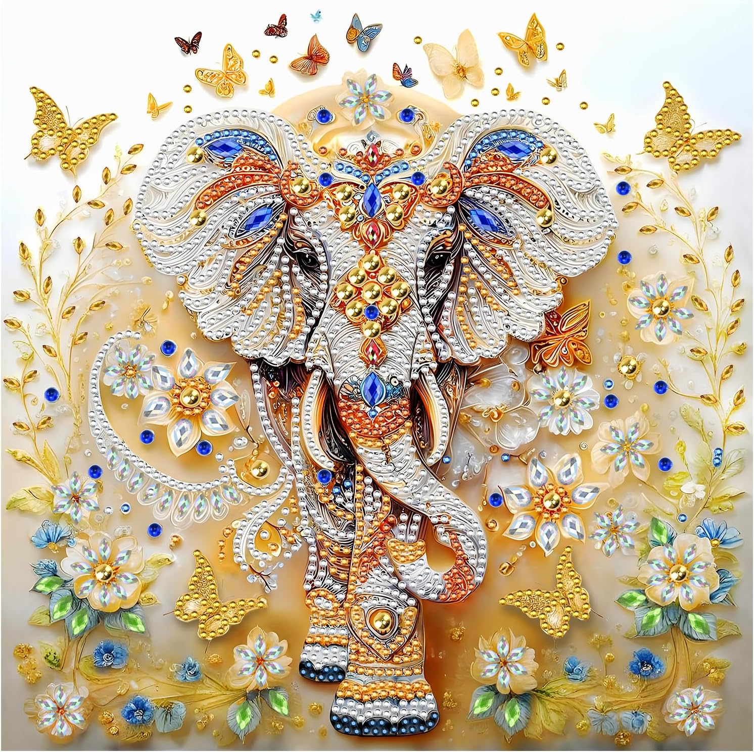 Amazon.com: AMORARS Elephant Diamond Art Kits for Adults, 5D Special ...