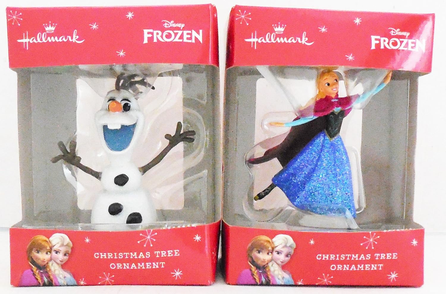 Amazon.com: Hallmark Disney 'Frozen' Movie Ornament Set Of 2 Olaf and ...