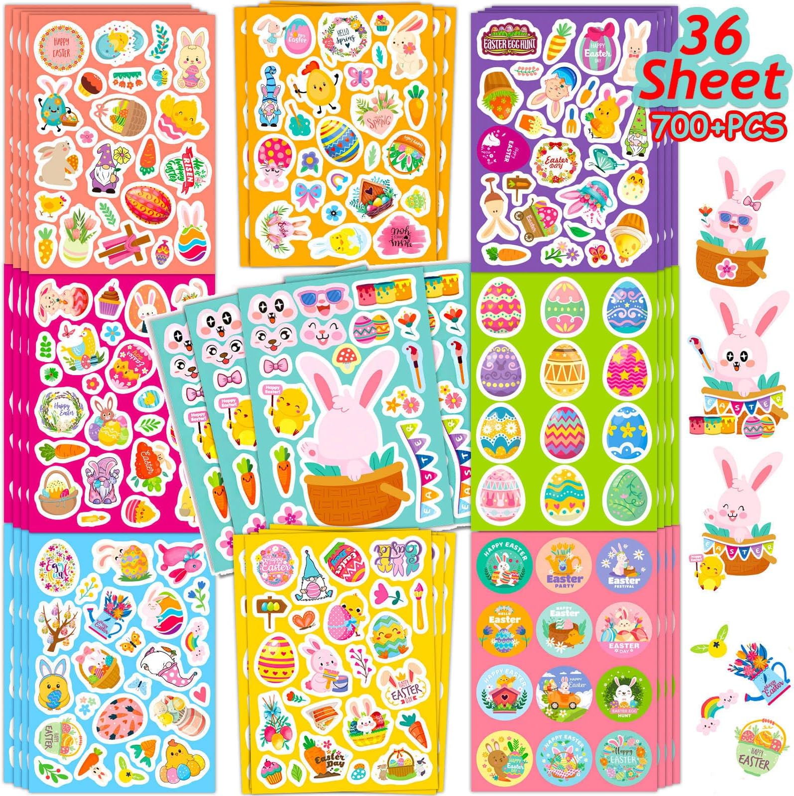 Amazon.com: Peter Party Favor Stickers - 40 Favor Bag Stickers - Rabbit ...