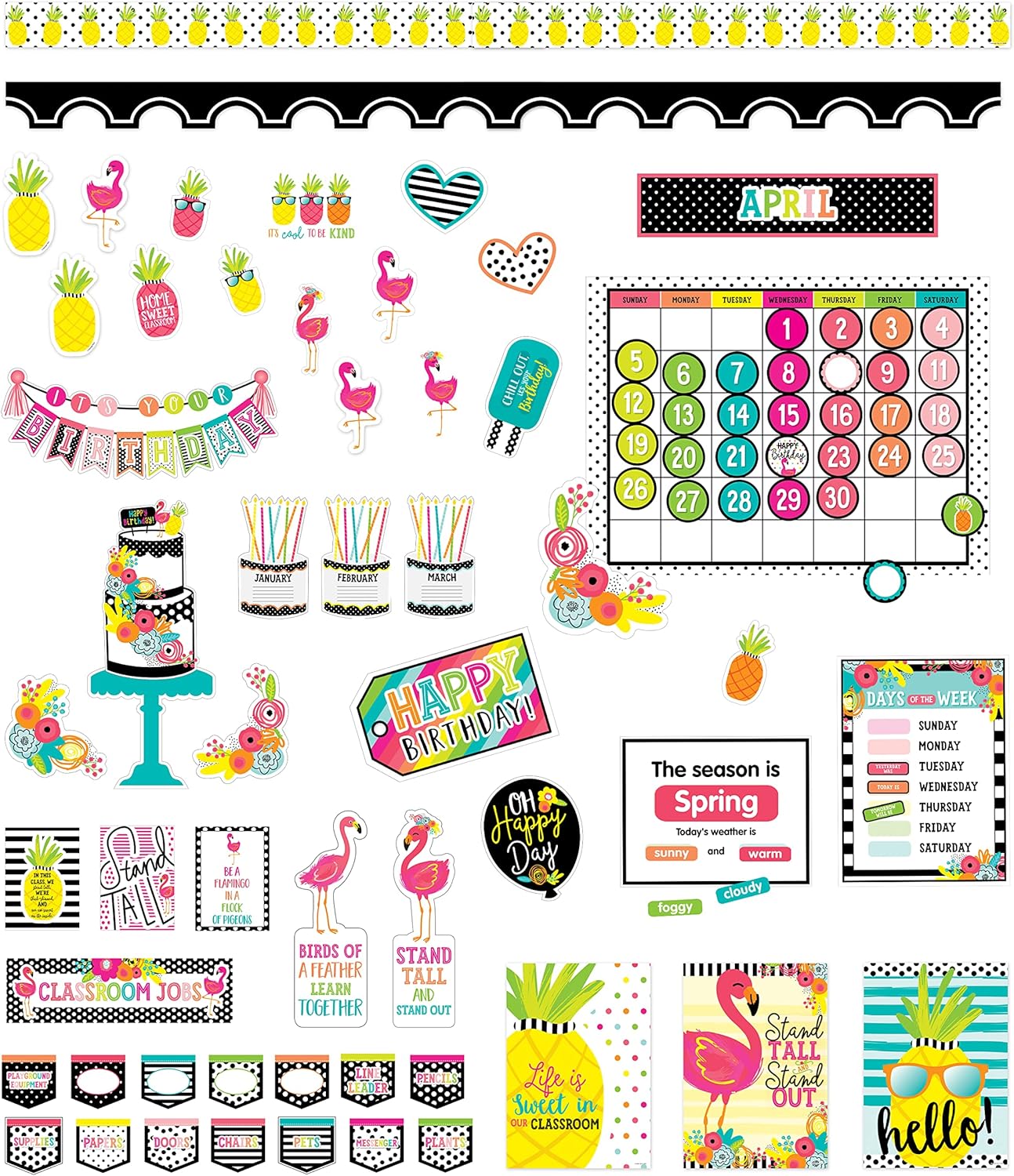 Schoolgirl Style Simply Stylish Tropical Classroom Decor Bundle ...
