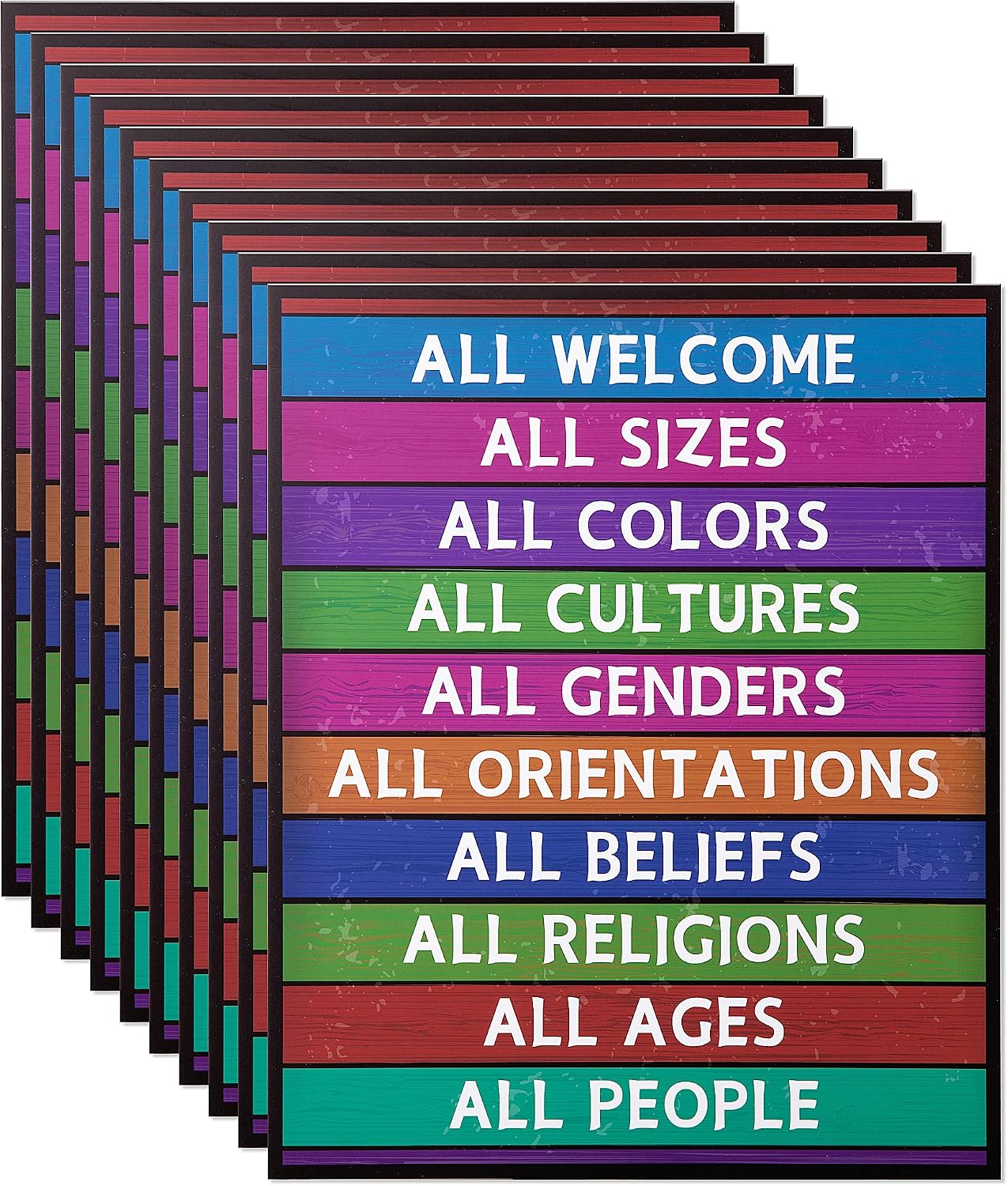 Amazon.com: Watayo 10 PCS LGBT Welcome Sign-10x12 Inch Liberal Wall ...