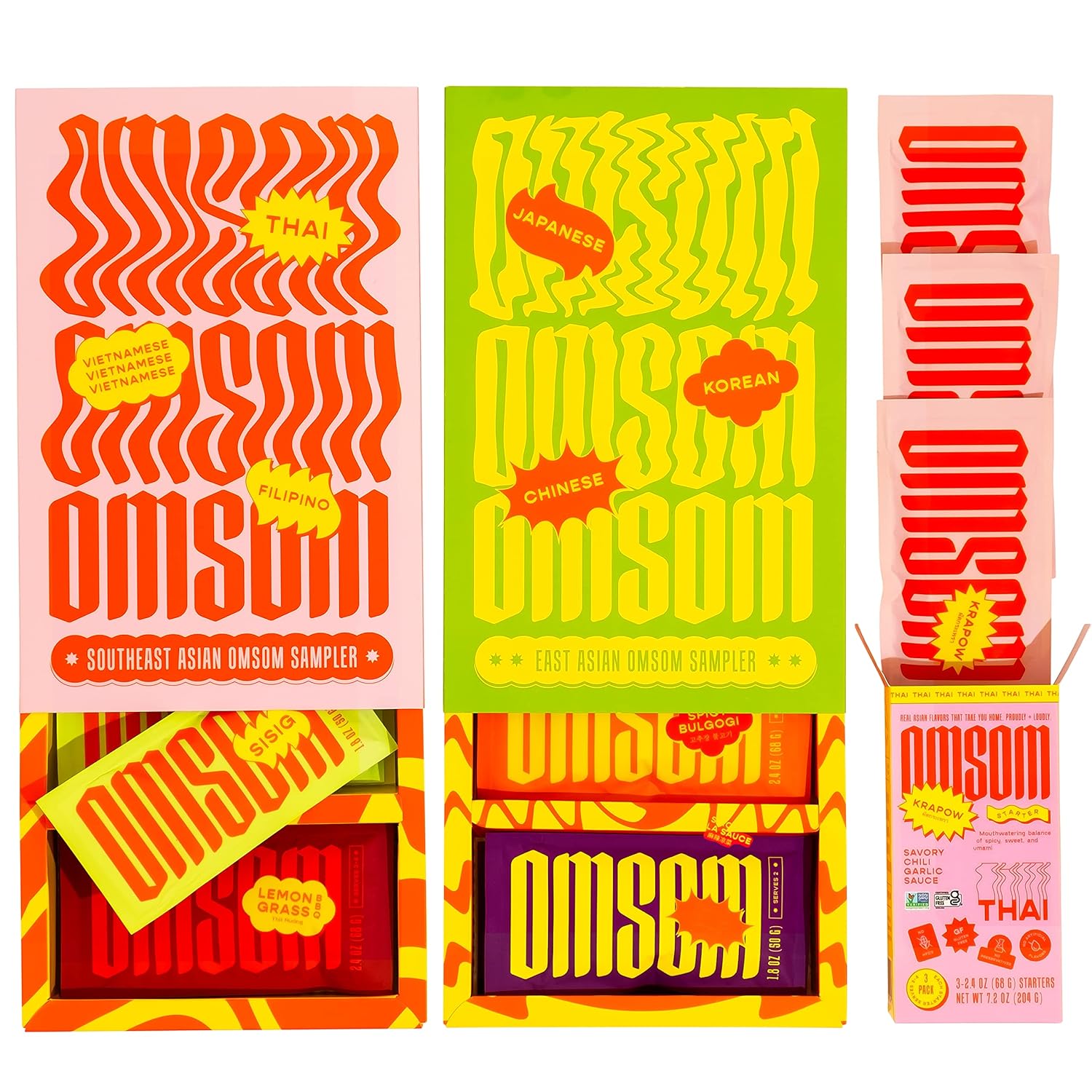 Amazon.com : Try 'Em All Variety Sauce Sampler by Omsom, All-In-One ...