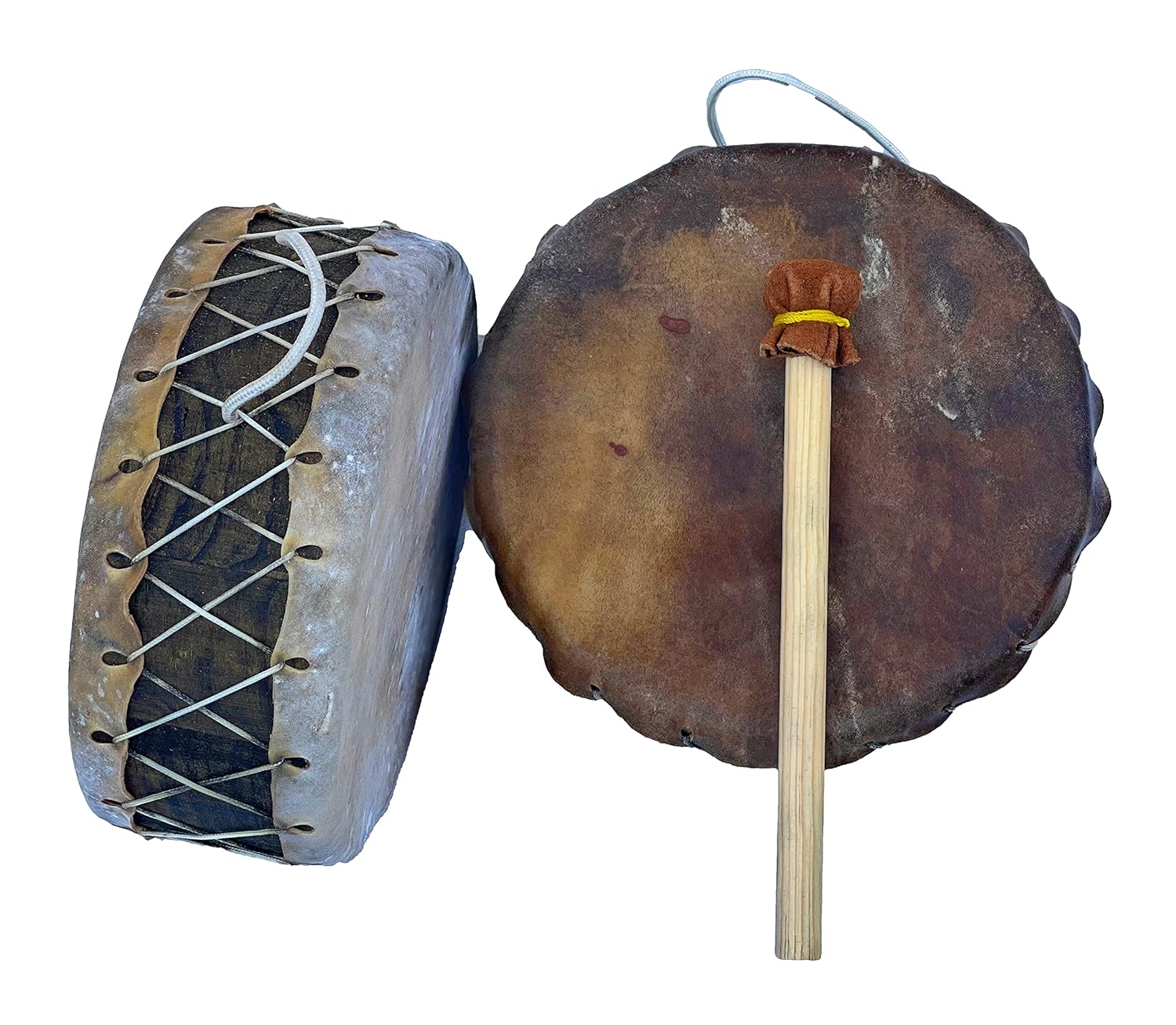 Tambor de Doble Parche 22 cm Para Temazcal, Cantos, Danza : Amazon.com ...