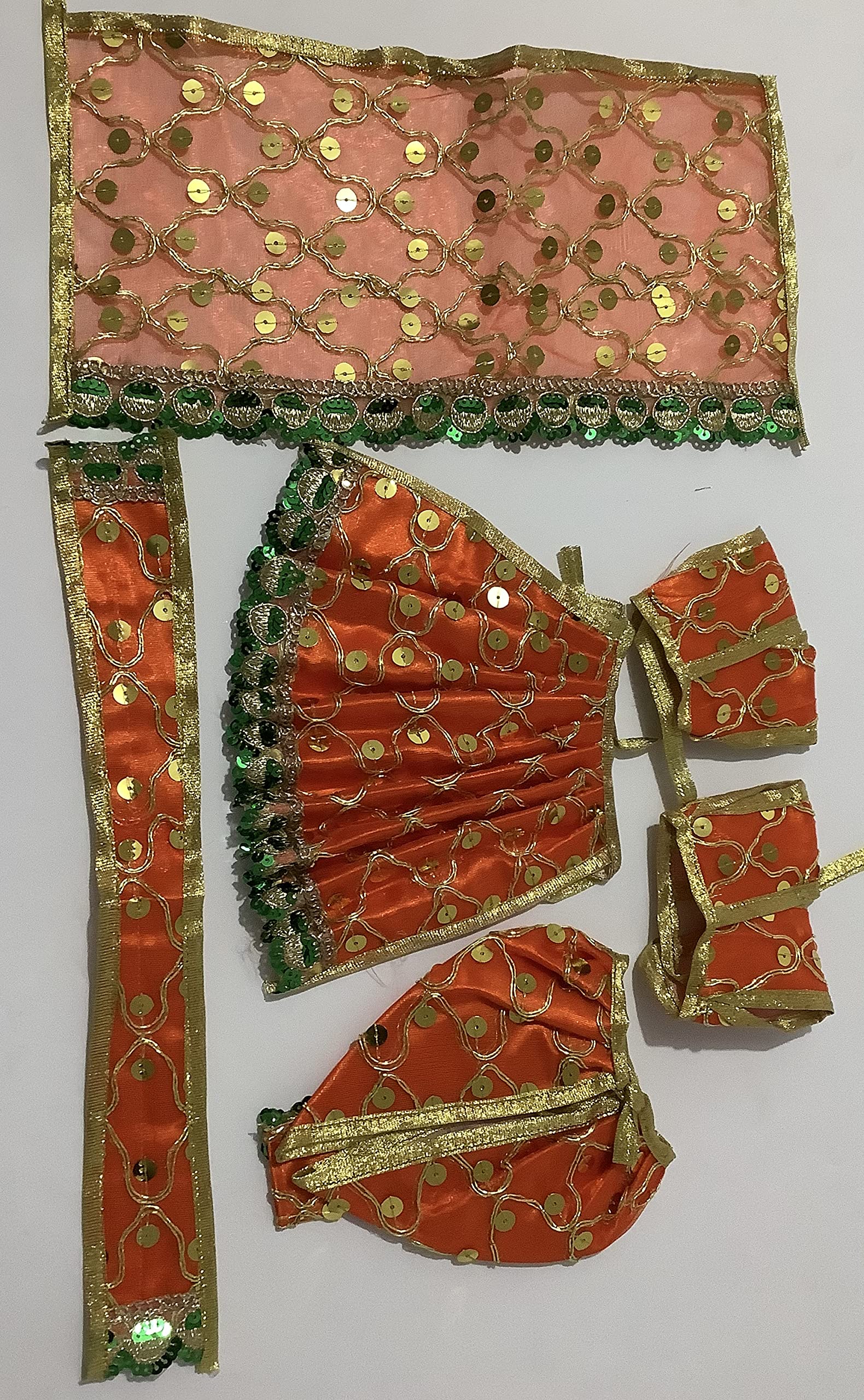 Buy Saisatnam Radha - Krishna Dress Set // Ganesh Ji Laxmi Ji Dress Set ...