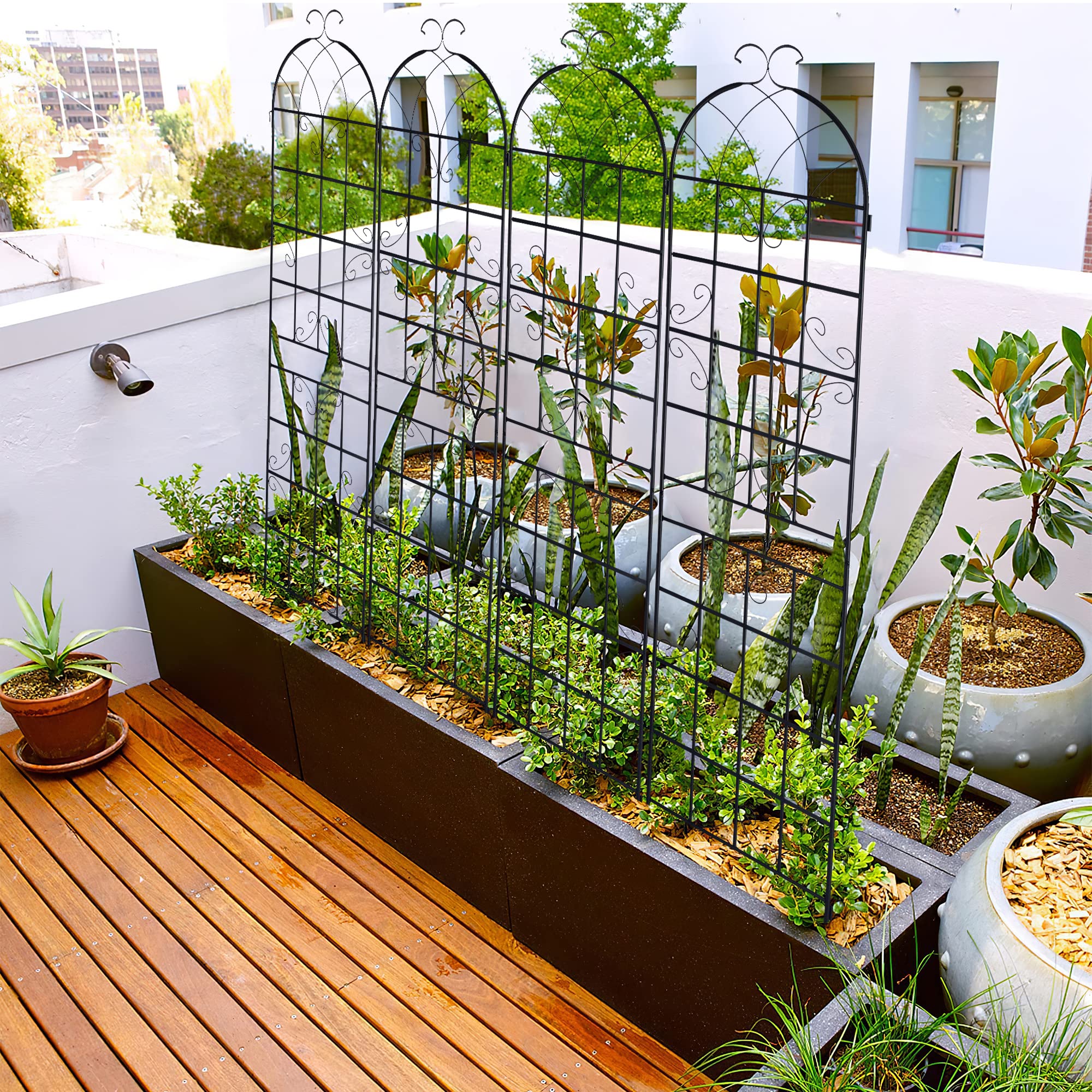 Snapklik.com : Metal Trellis Garden Trellis 2 Pack Metal Garden Trellis ...