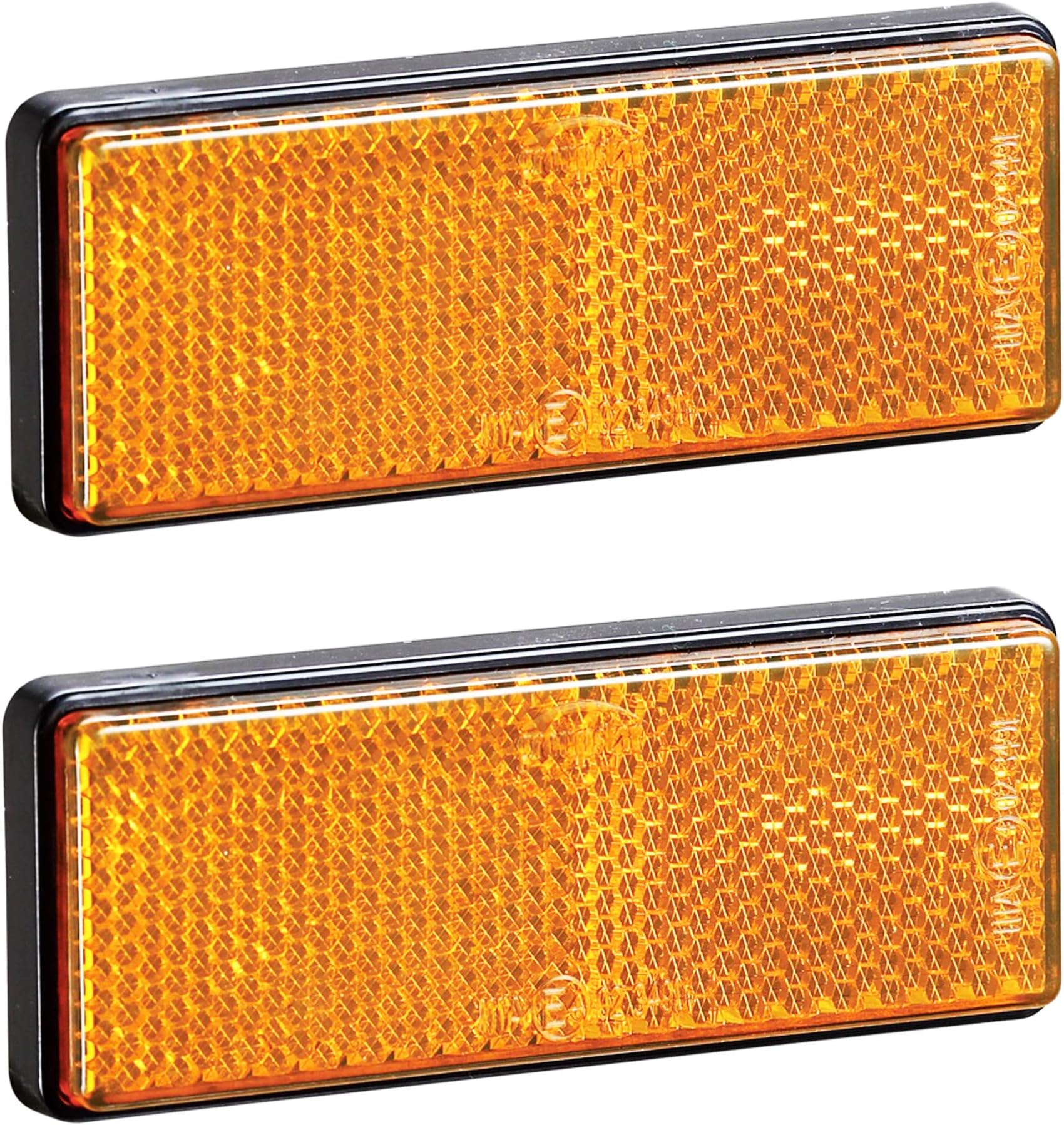 2X Orange Reflektoren 90mm x 40mm - Rückstrahler Katzenaugen ...