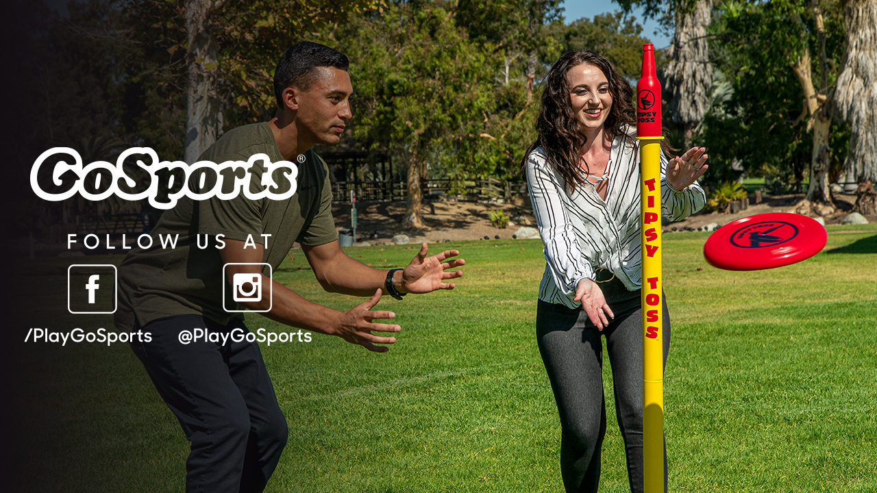 Watch GoSports Tipsy Toss Game Set | Flying Disc Bottle Drop Yard Game ...
