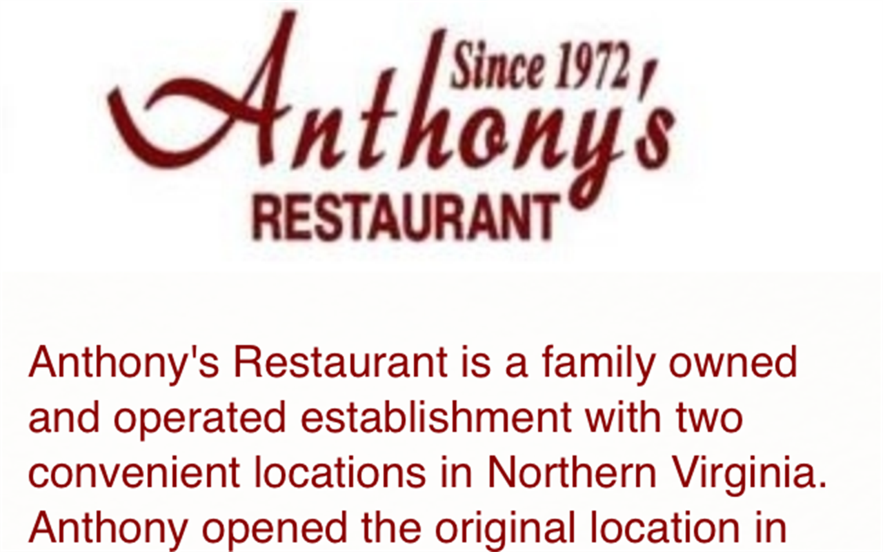 Anthony's Restaurant - App on Amazon Appstore