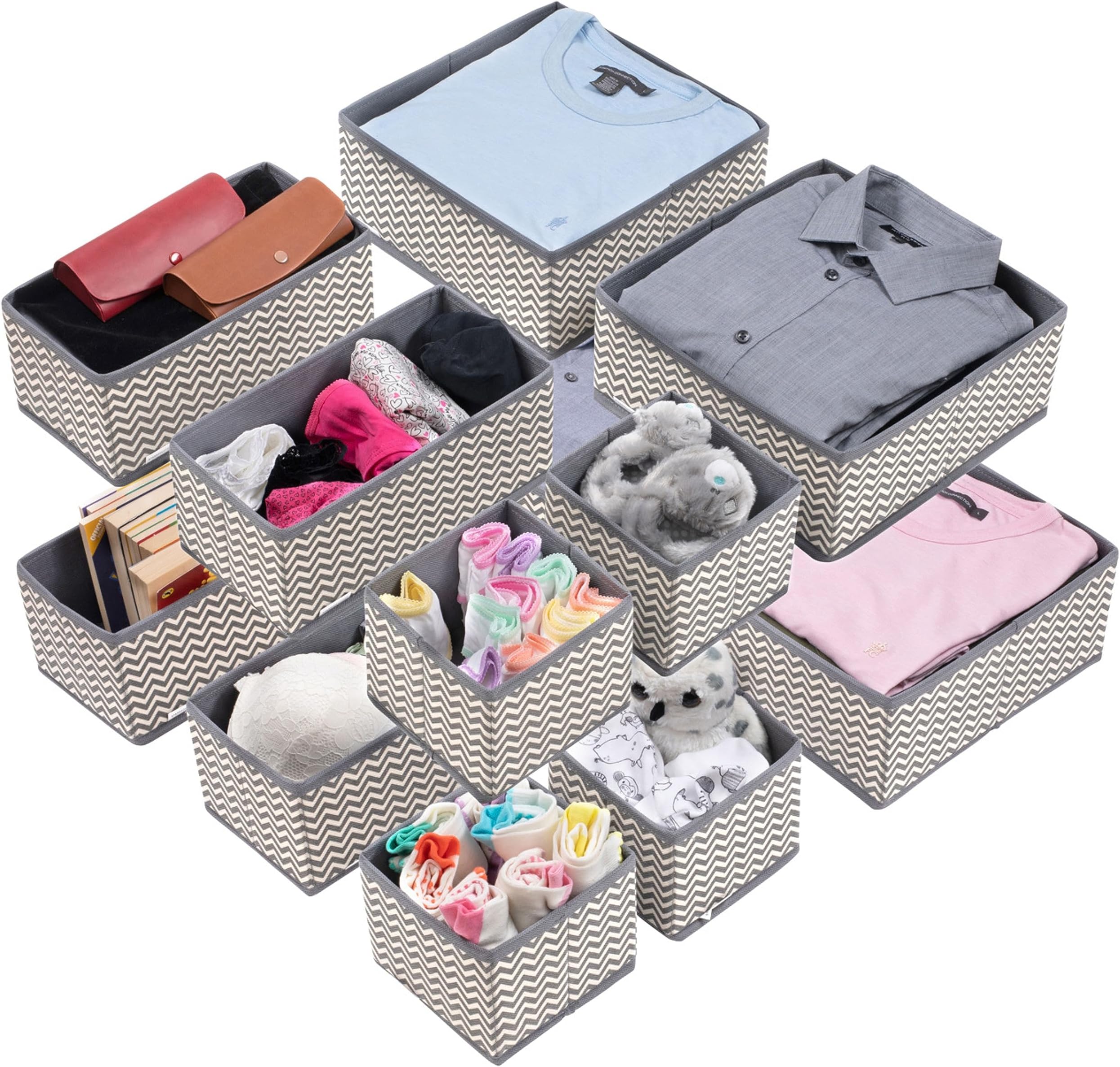 Drawer Organisers Dresser Dividers Wardrobe Storage Organiser Foldable ...