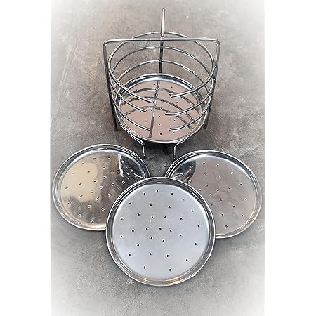 Madurai Famous Stainless Steel Idiyappam Plate with Stand for idli ...
