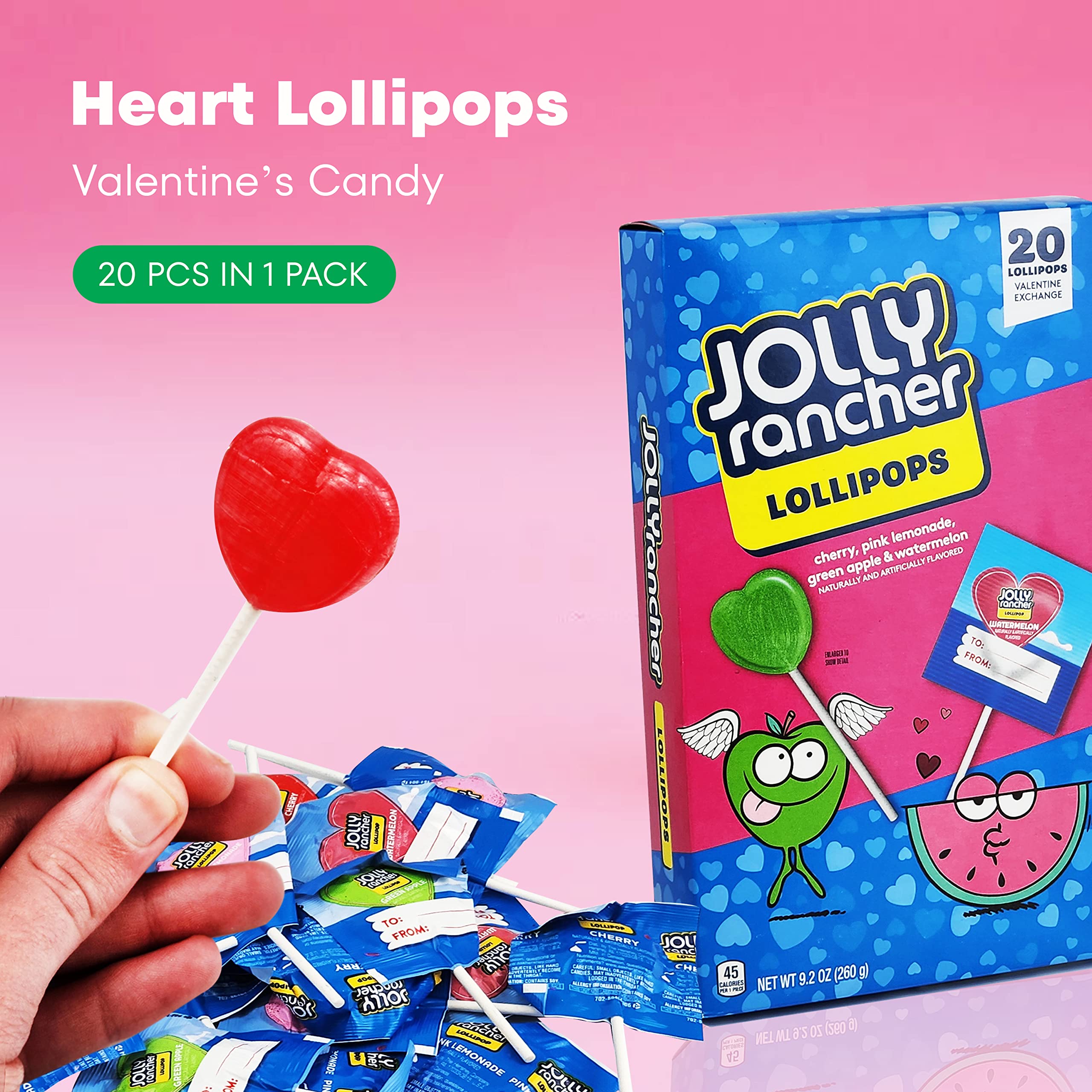 Jolly Rancher Valentine Lollipops JOLLY RANCHER Assorted Fruit