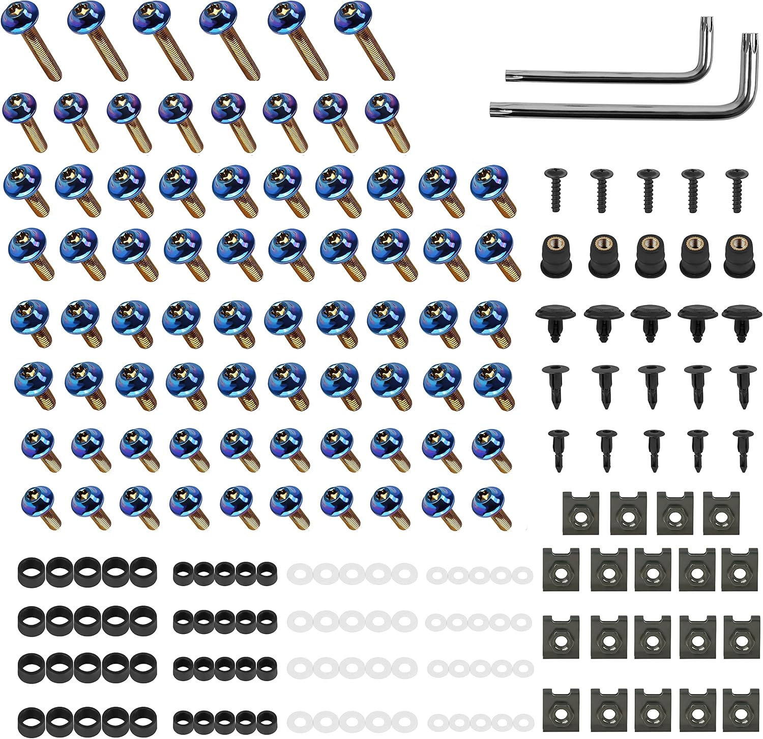 Amazon.com: KKZOL Motorcycle Fairing Bolt Kit 210Pcs Stainless Steel ...